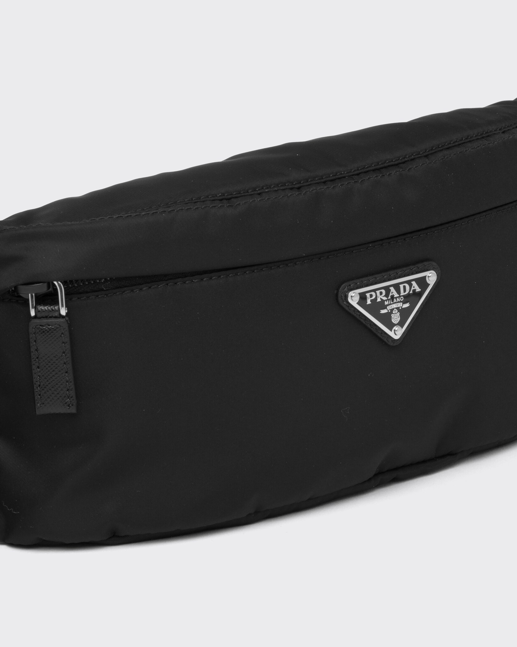 Black Re-nylon And Saffiano Leather Belt Bag | PRADA