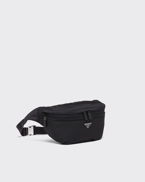 Black Re-nylon And Saffiano Leather Belt Bag | PRADA