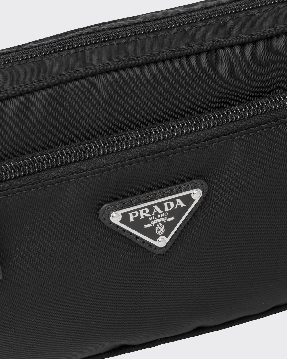 Black Re-nylon And Saffiano Leather Belt Bag | PRADA