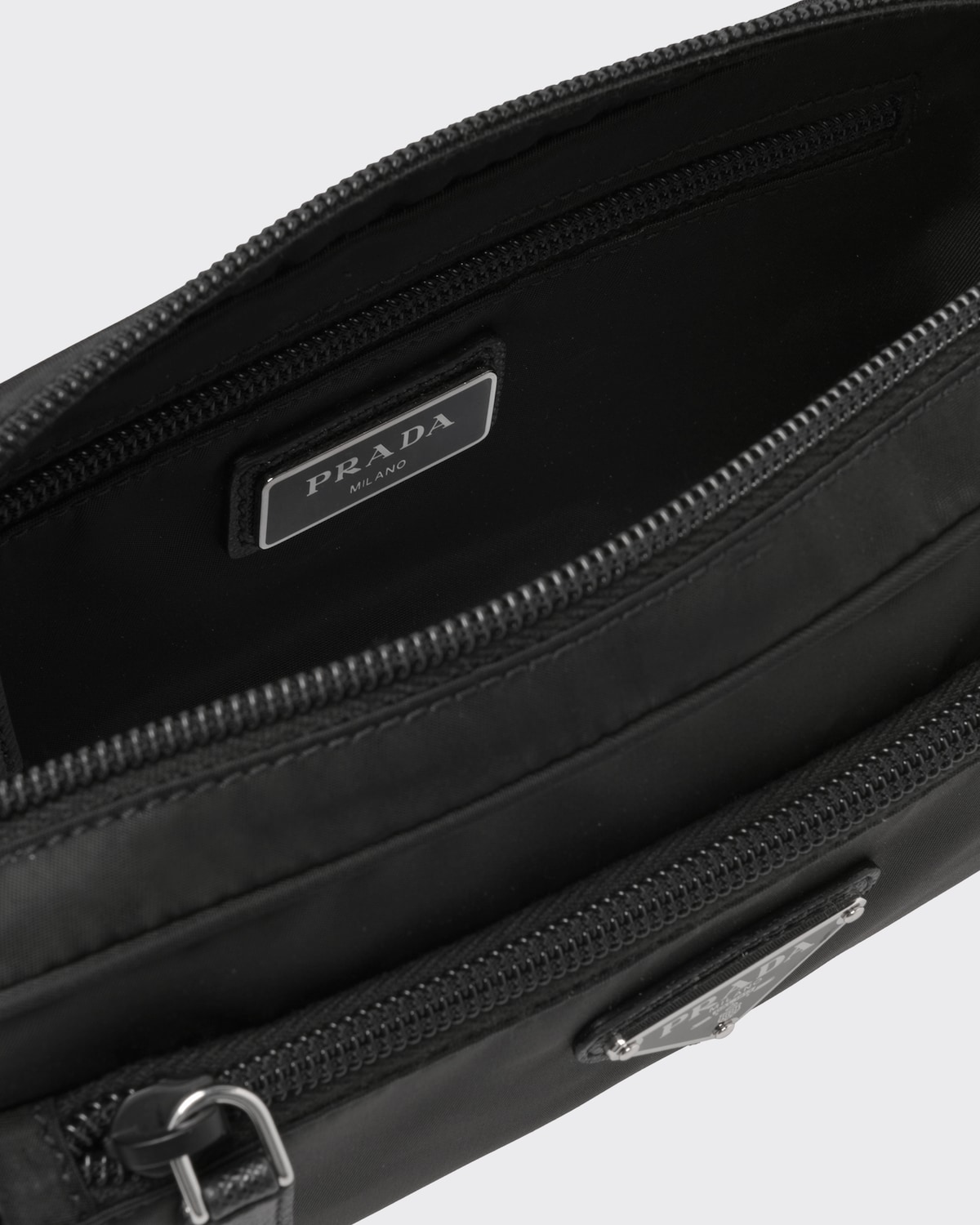 Black Re-nylon And Saffiano Leather Belt Bag | PRADA