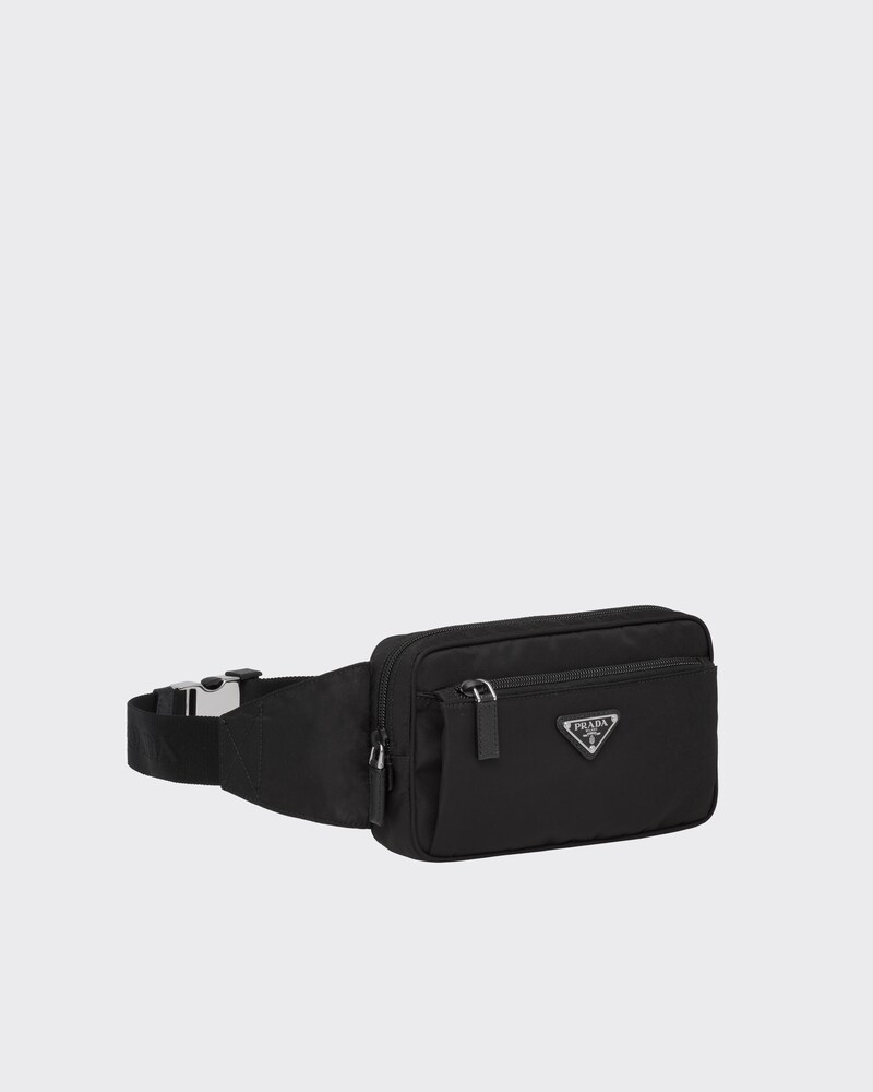 Black Re-nylon And Saffiano Leather Belt Bag | PRADA