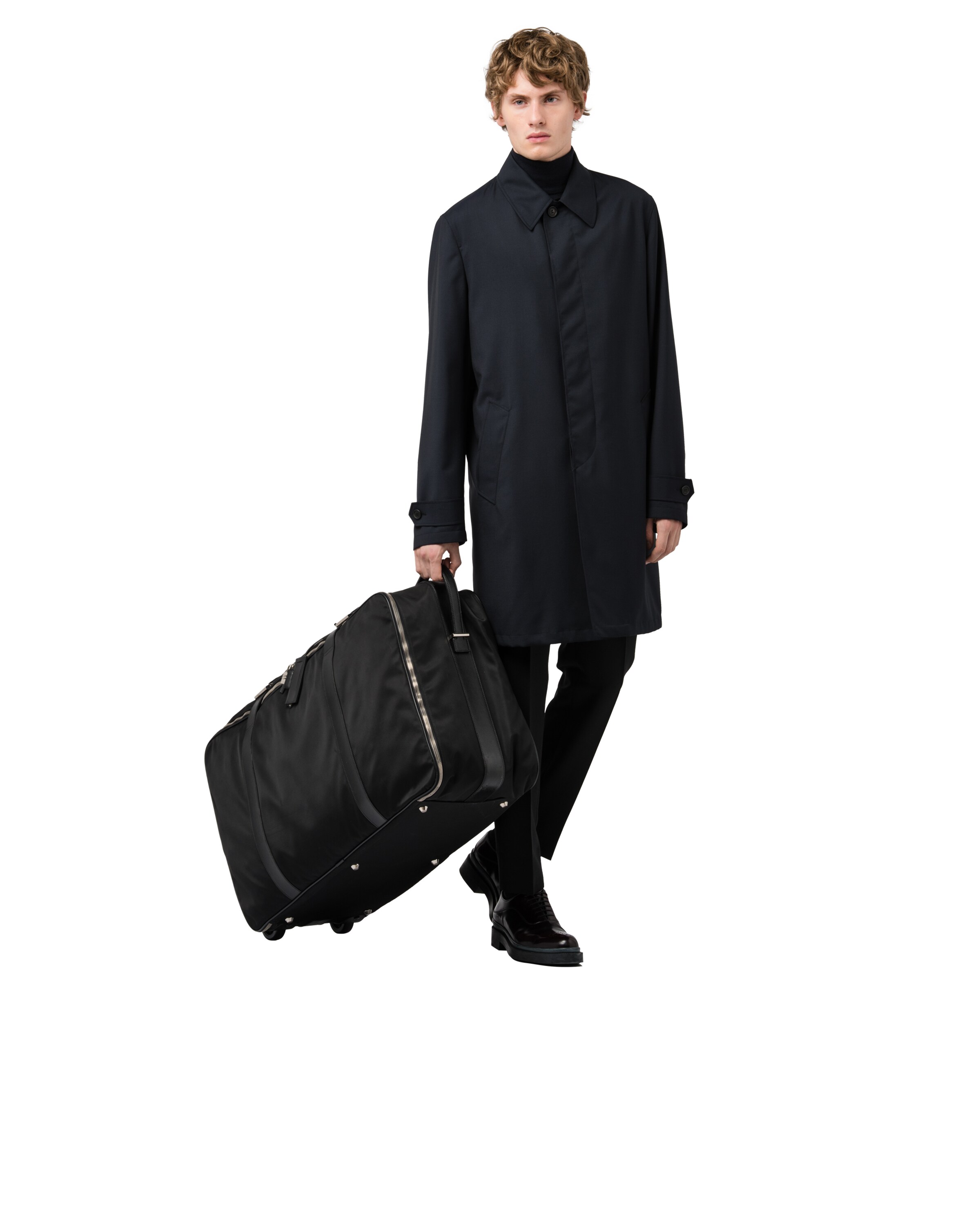 Black Nylon Semi-Rigid Suitcase | Prada