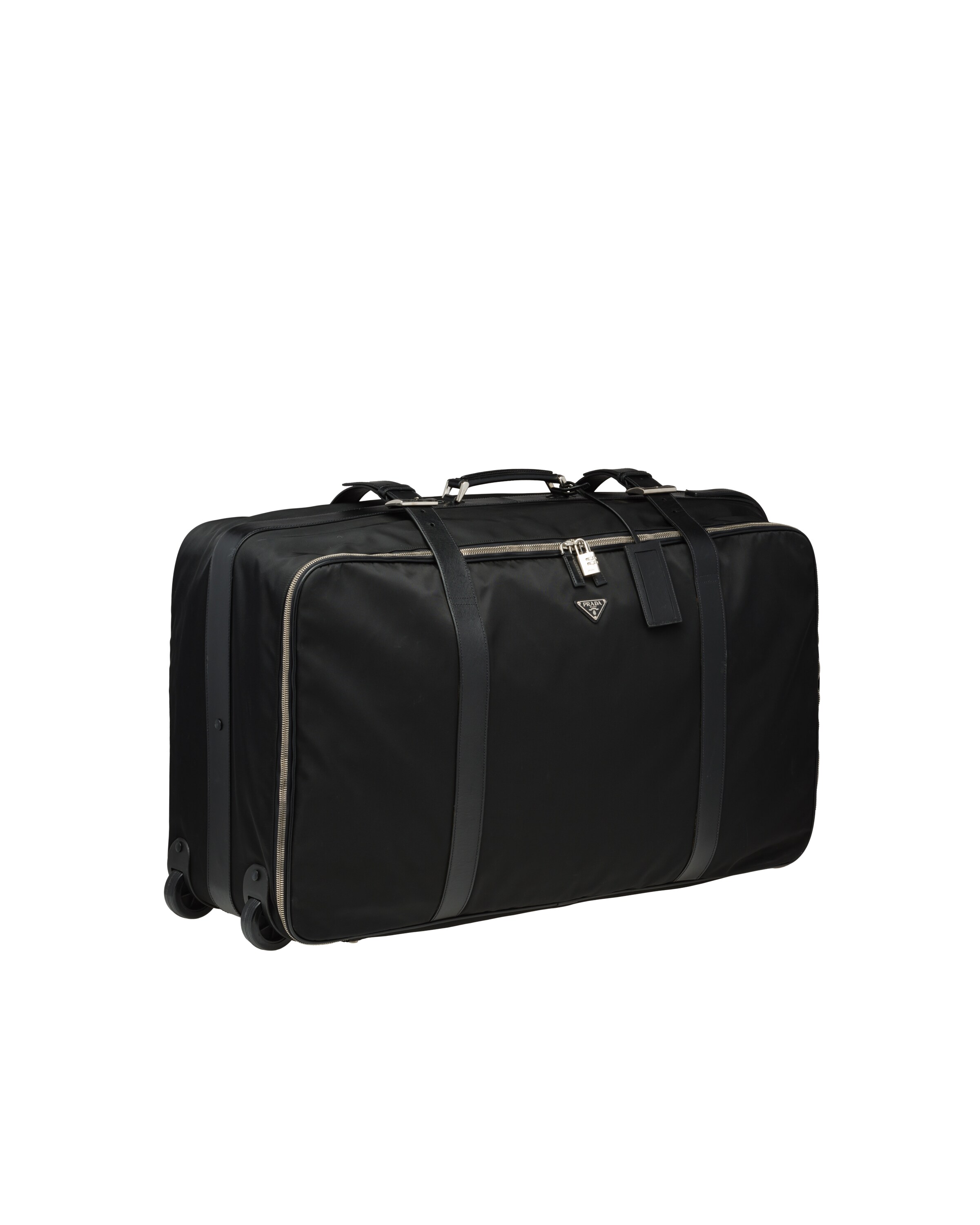 Black Nylon Semi-Rigid Suitcase | Prada