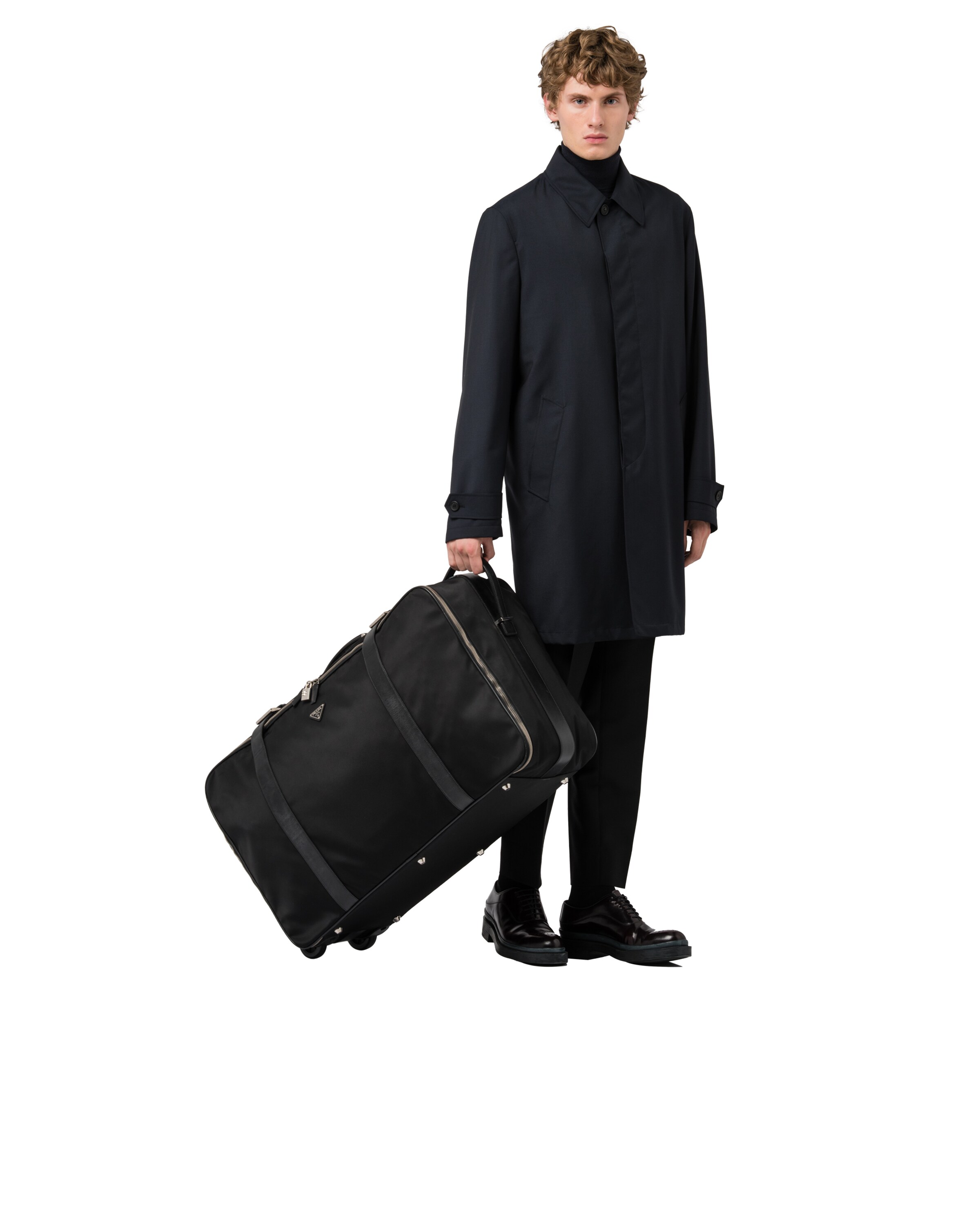 Black Nylon Semi-Rigid Suitcase | Prada