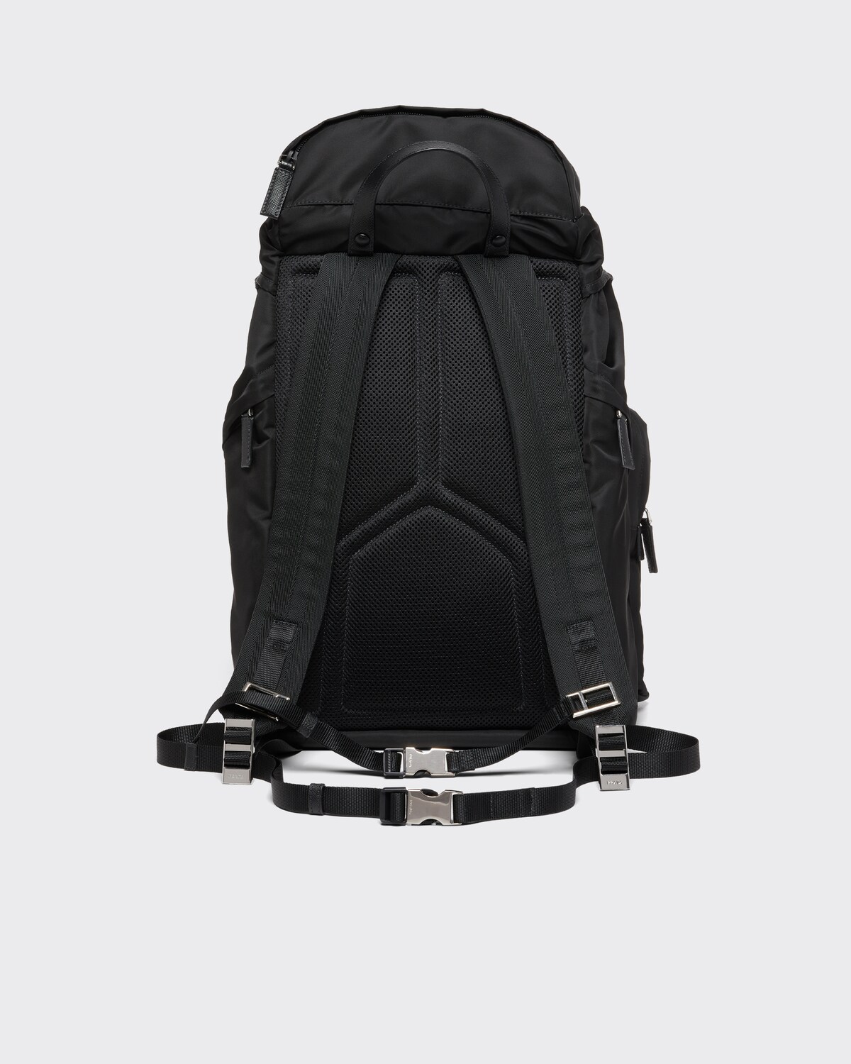 Black Re-nylon And Saffiano Leather Backpack | PRADA