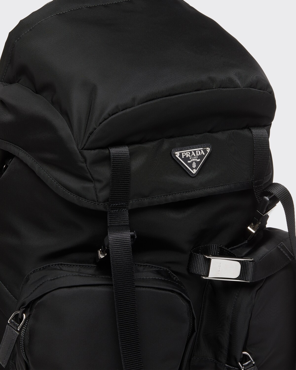 Black Re-nylon And Saffiano Leather Backpack | PRADA
