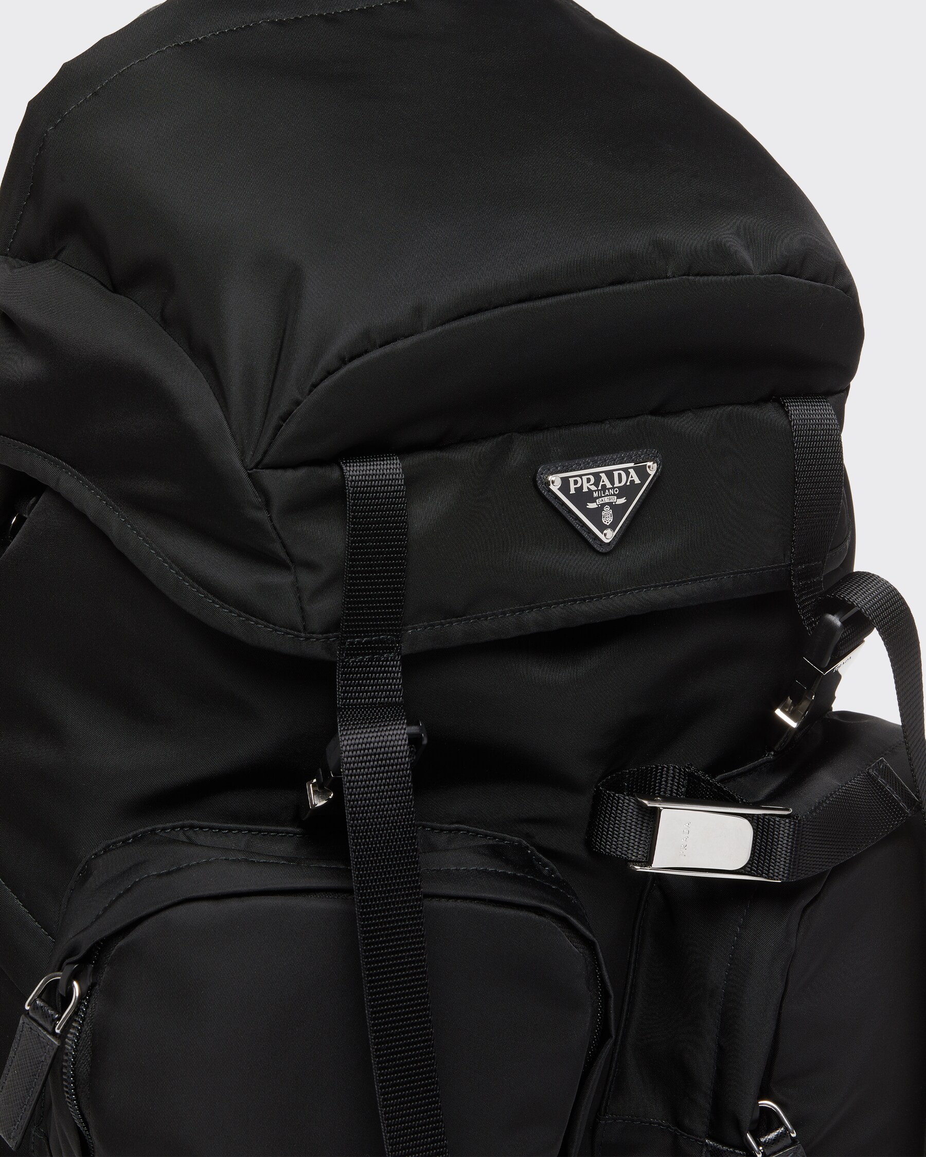 Black Re-nylon And Saffiano Leather Backpack | PRADA