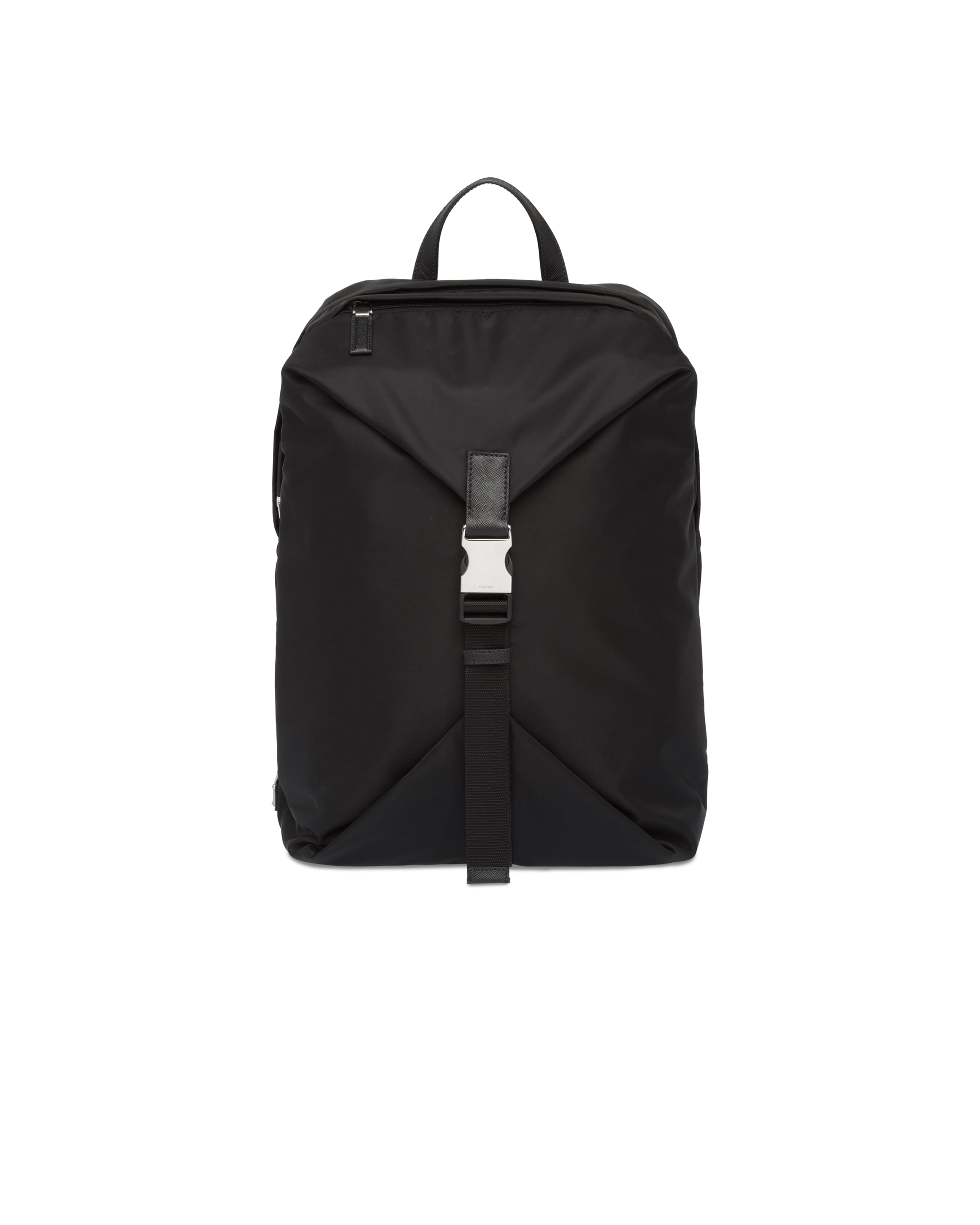 Black Nylon and Saffiano Leather Backpack | Prada