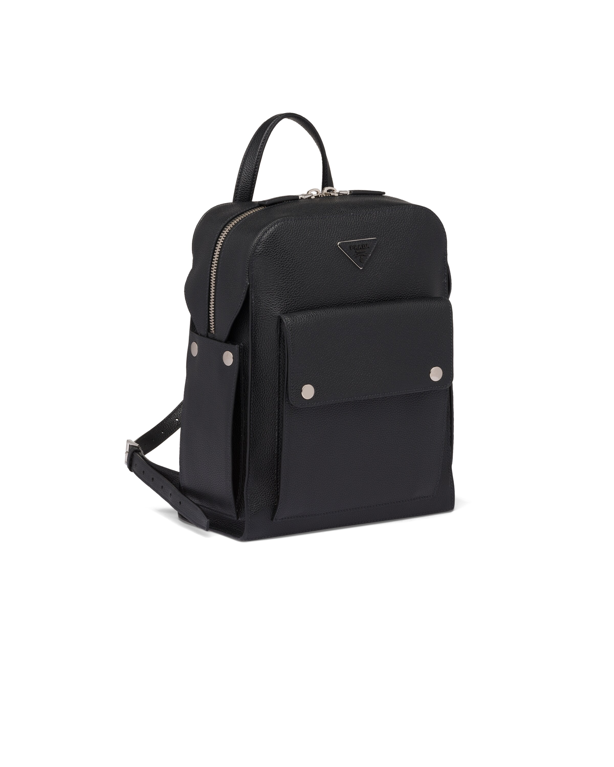 Black Leather Backpack | Prada