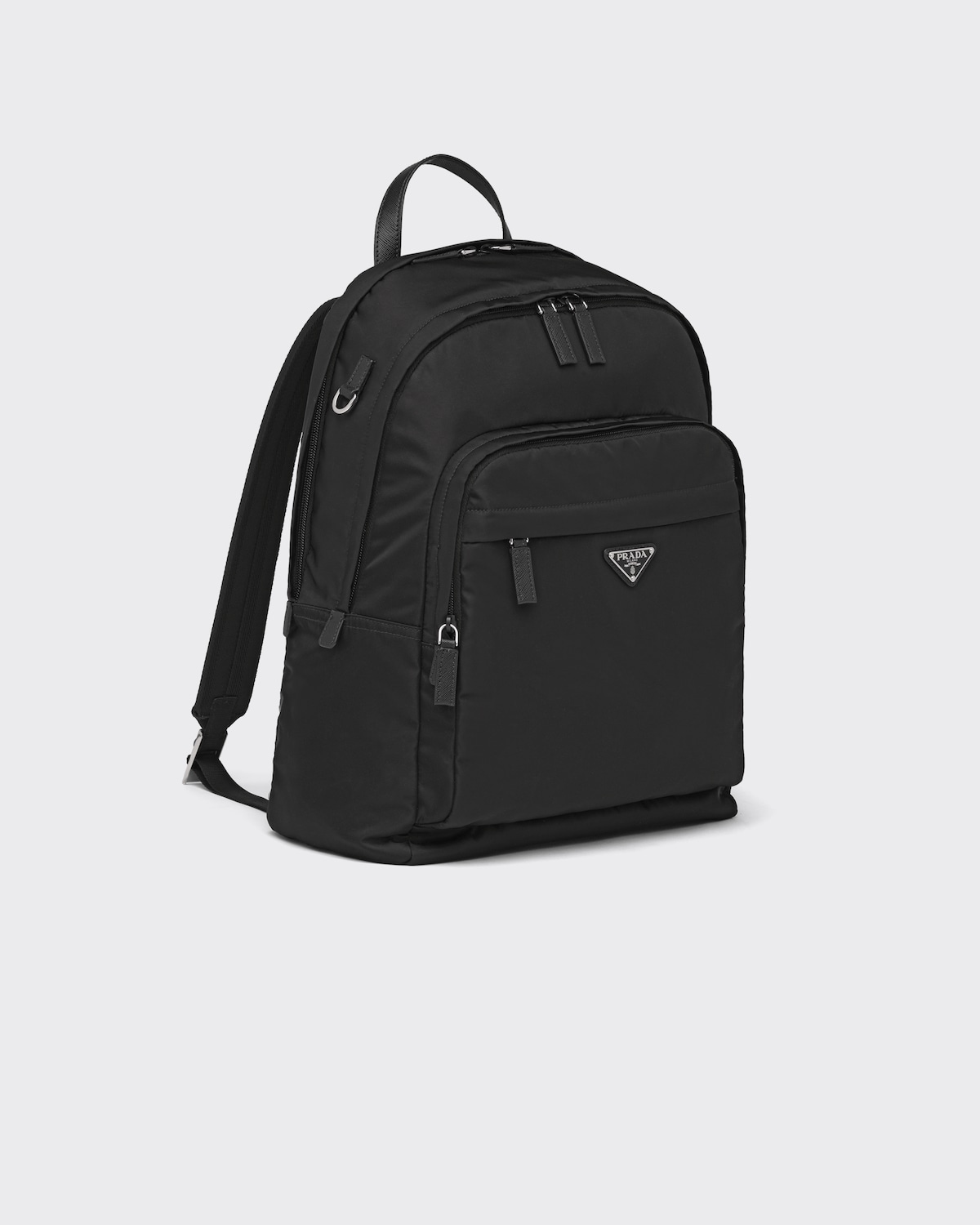 Black Re-nylon And Saffiano Leather Backpack | PRADA