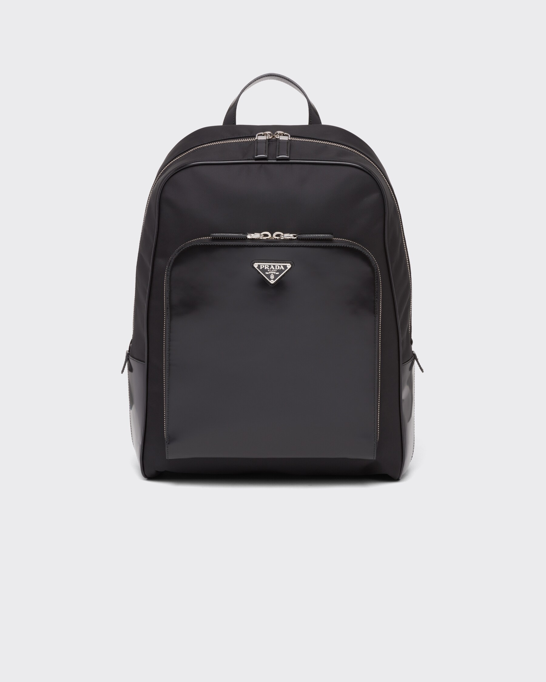 Black Re-nylon And Leather Backpack | PRADA