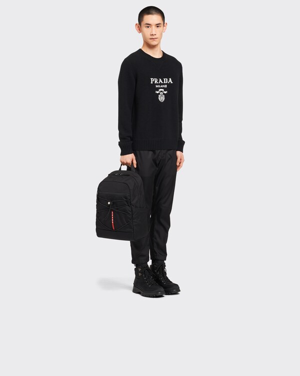 Black Technical Fabric Backpack | PRADA