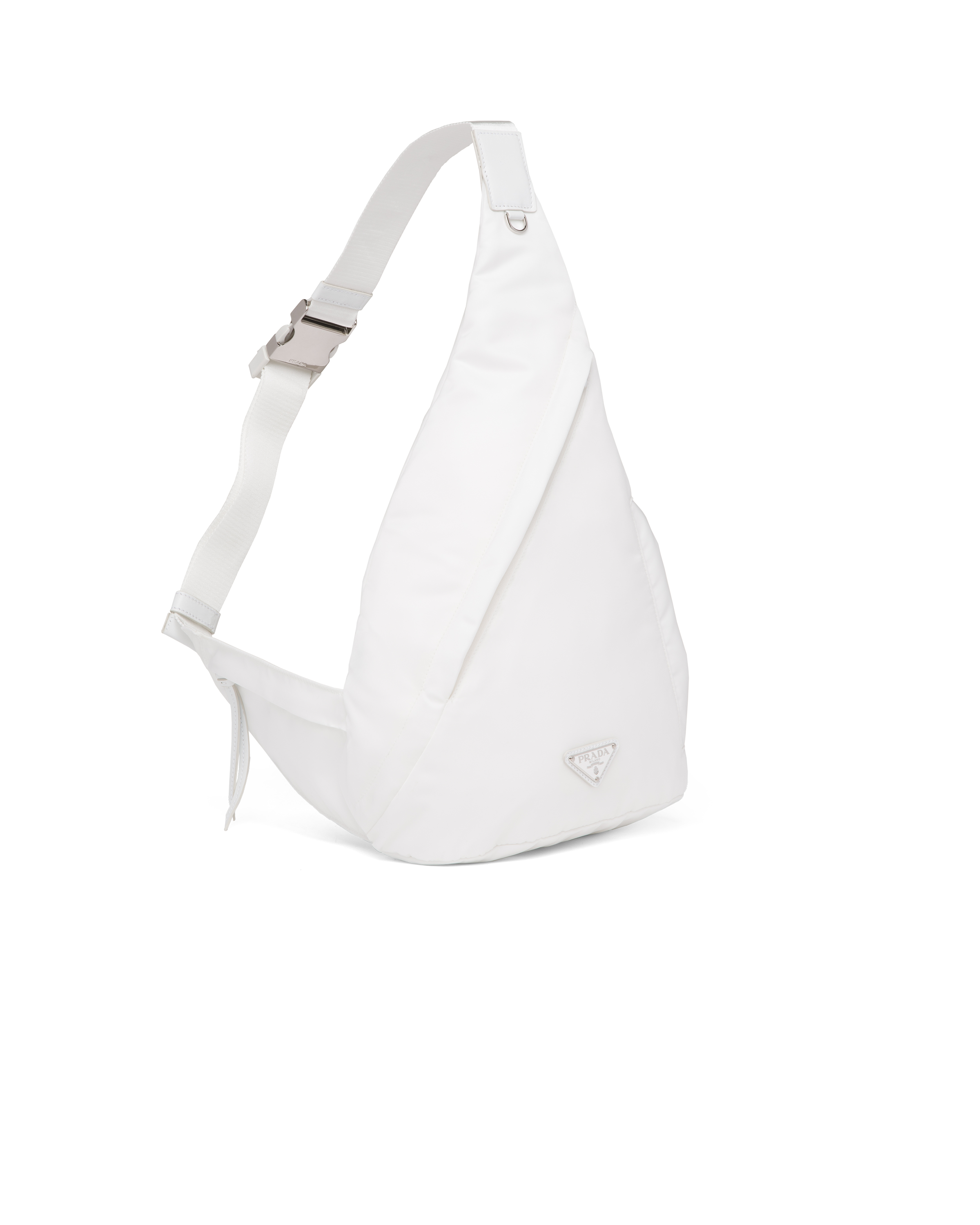 White Re-Nylon and leather backpack | Prada