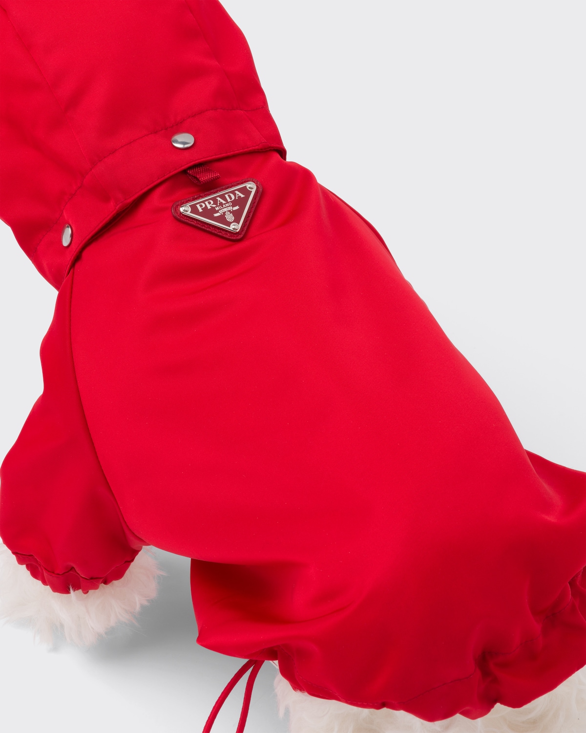 Red Nylon Dog Raincoat With Hood | PRADA