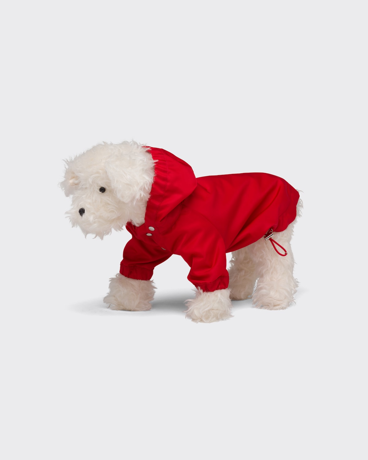 Red Nylon Dog Raincoat With Hood | PRADA