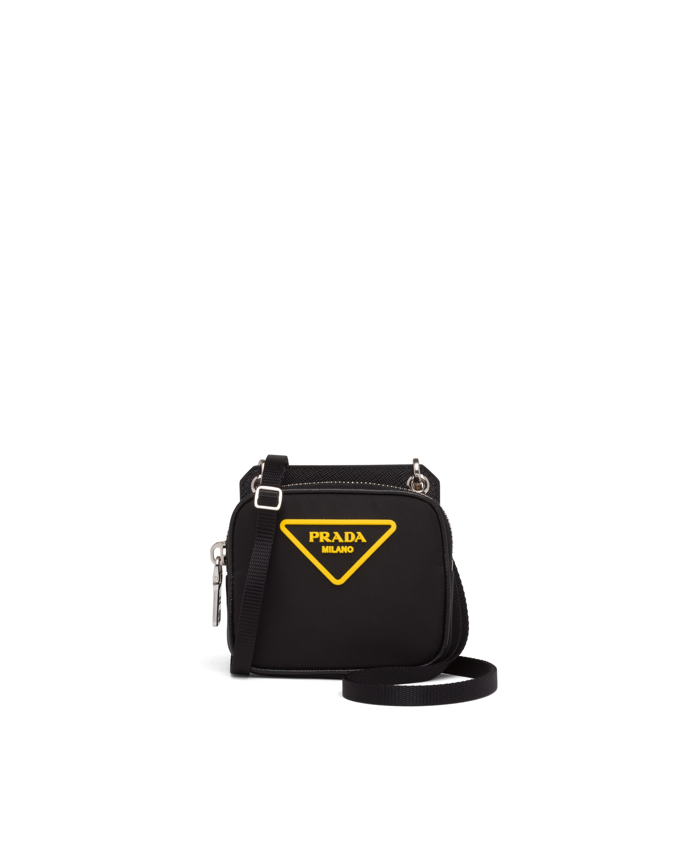 Black/yellow Nylon Mini Pouch | Prada