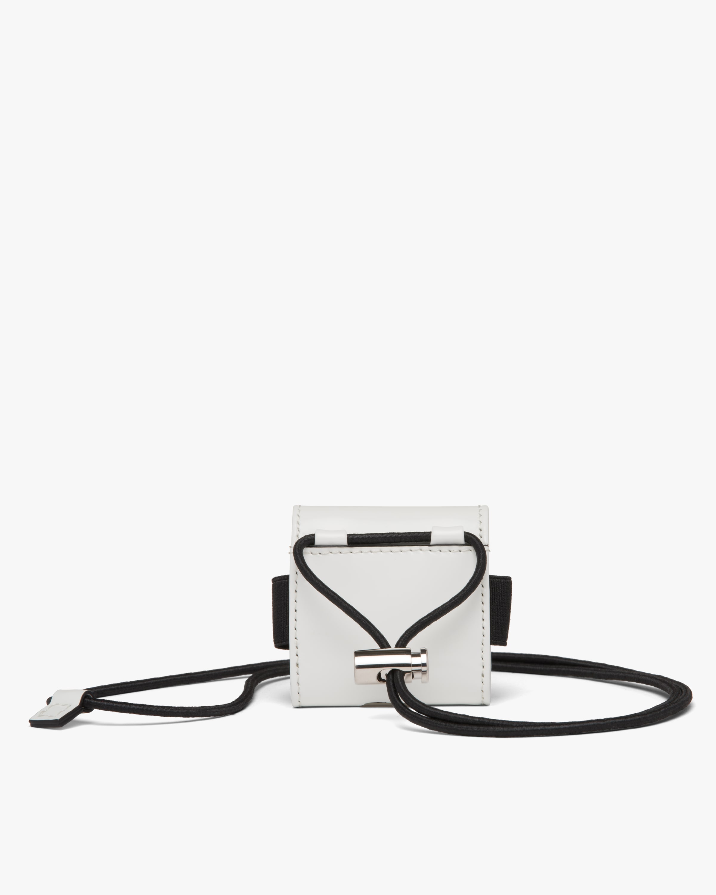 White AirPods Pro brushed leather case | Prada