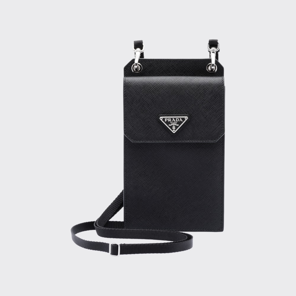 Black Saffiano Leather Smartphone Case | Prada