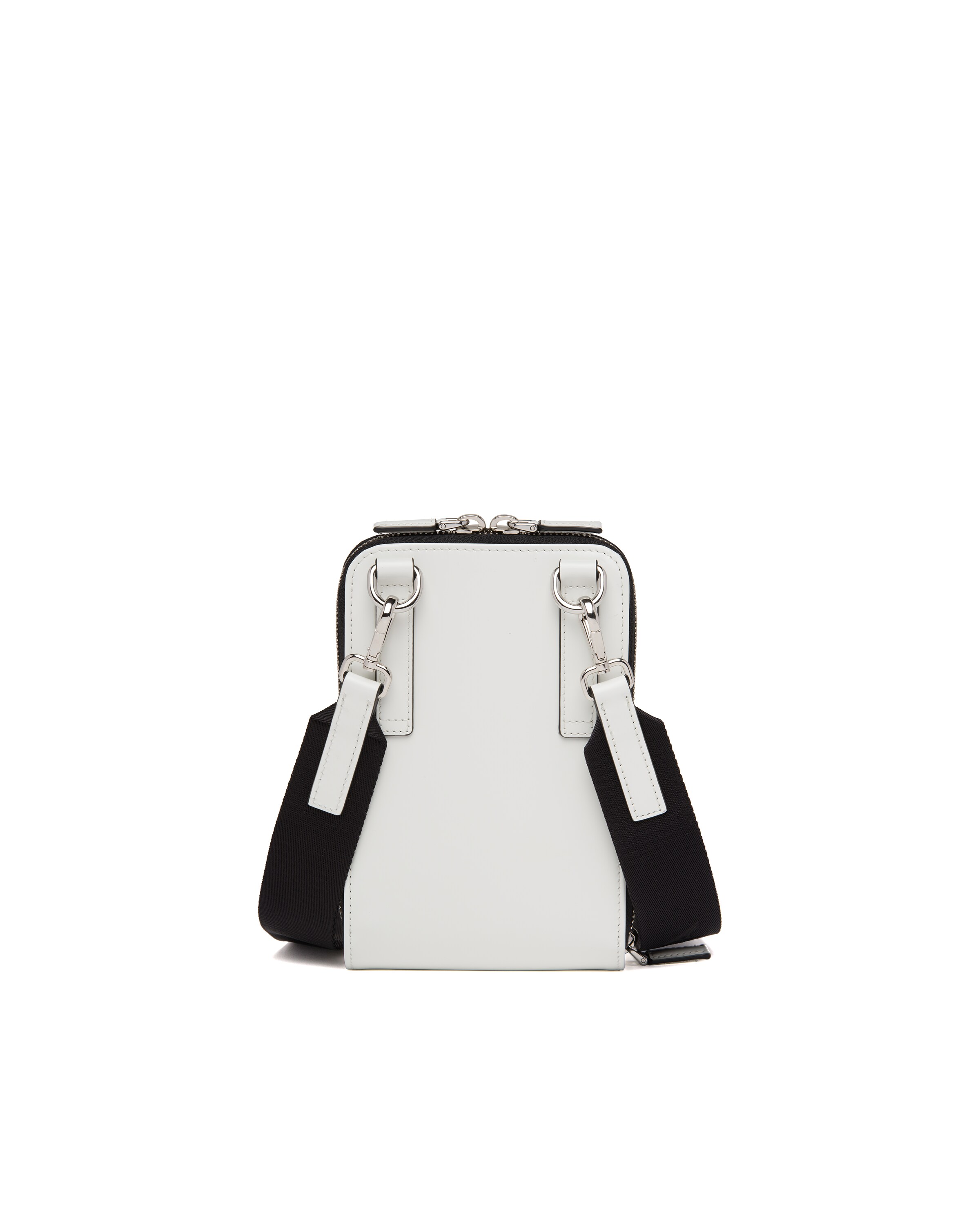 White Brushed leather smartphone case | Prada
