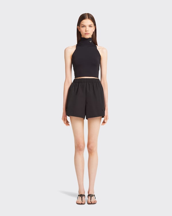 Black Stretch Jersey Top | PRADA