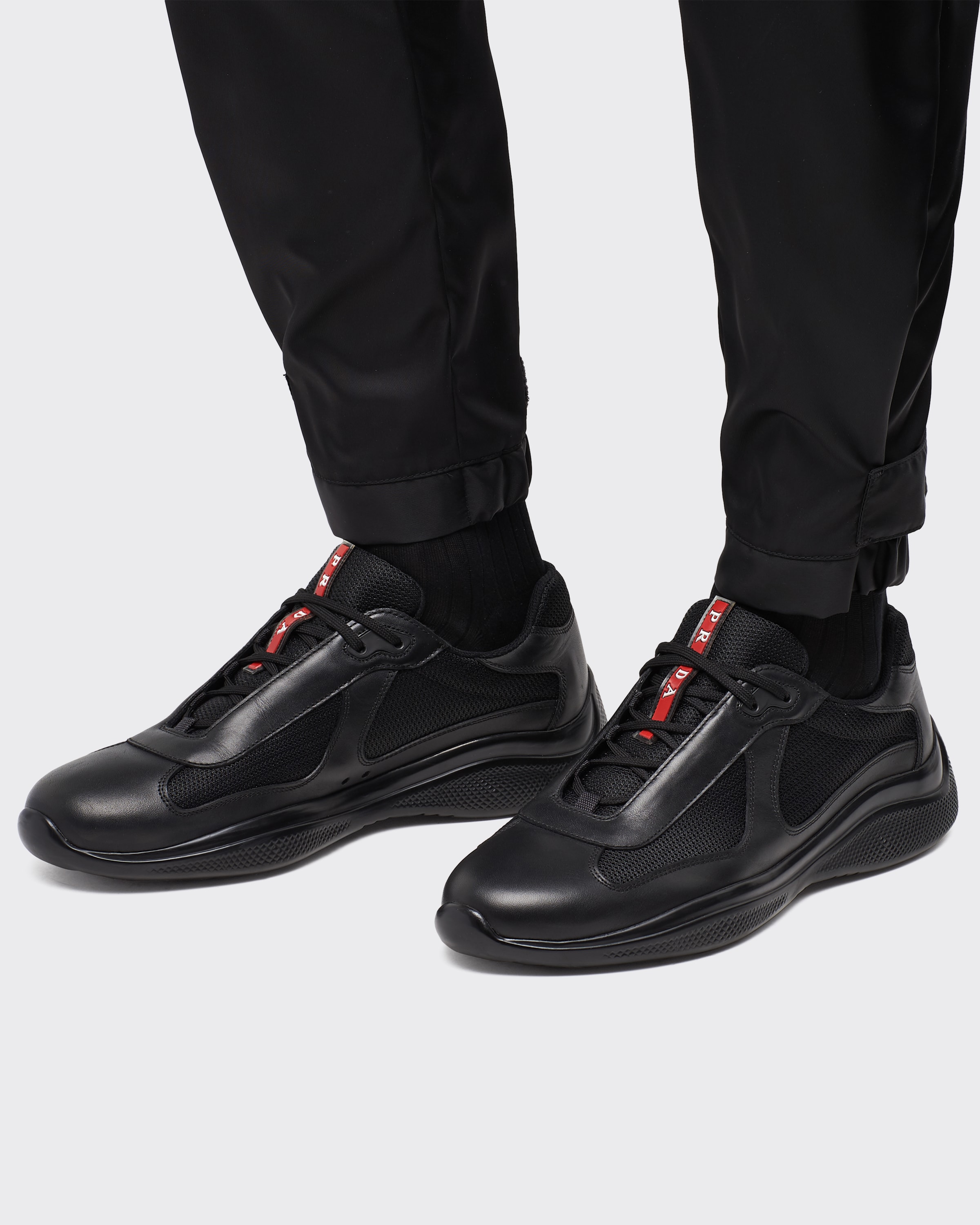 Black Prada America's Cup Sneakers | PRADA