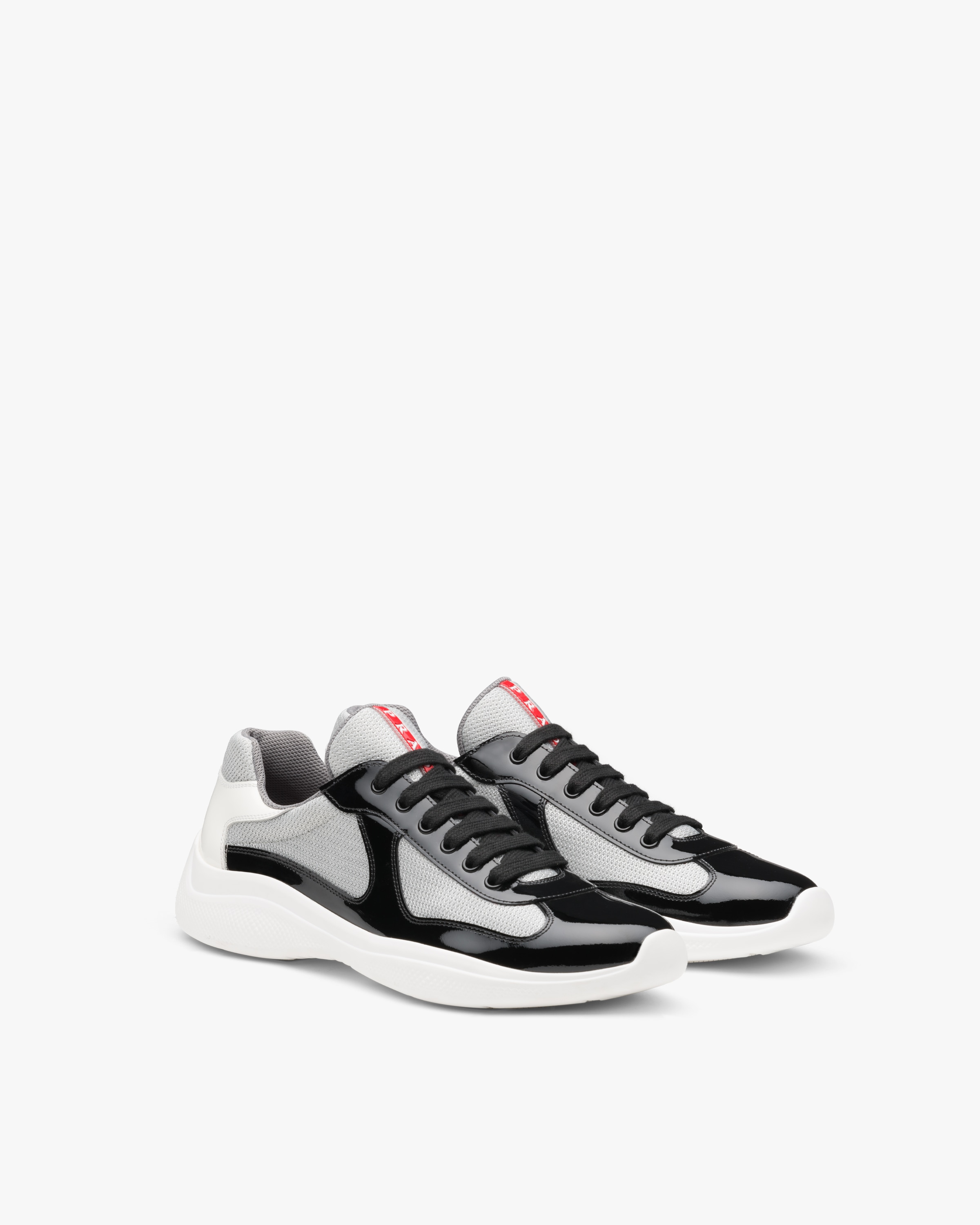 Black/white Prada America's Cup sneakers | Prada