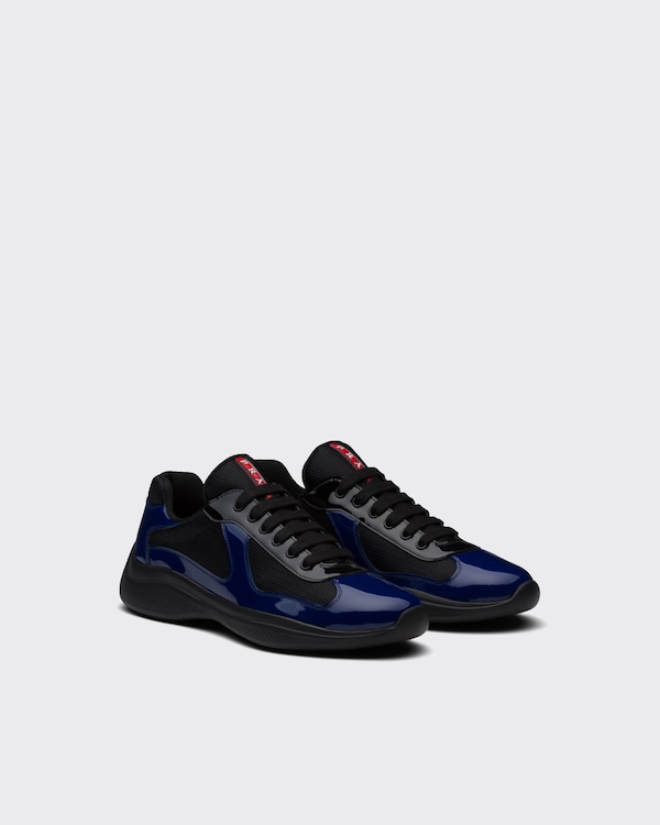 Ink Blue/black Prada America's Cup Sneakers | PRADA