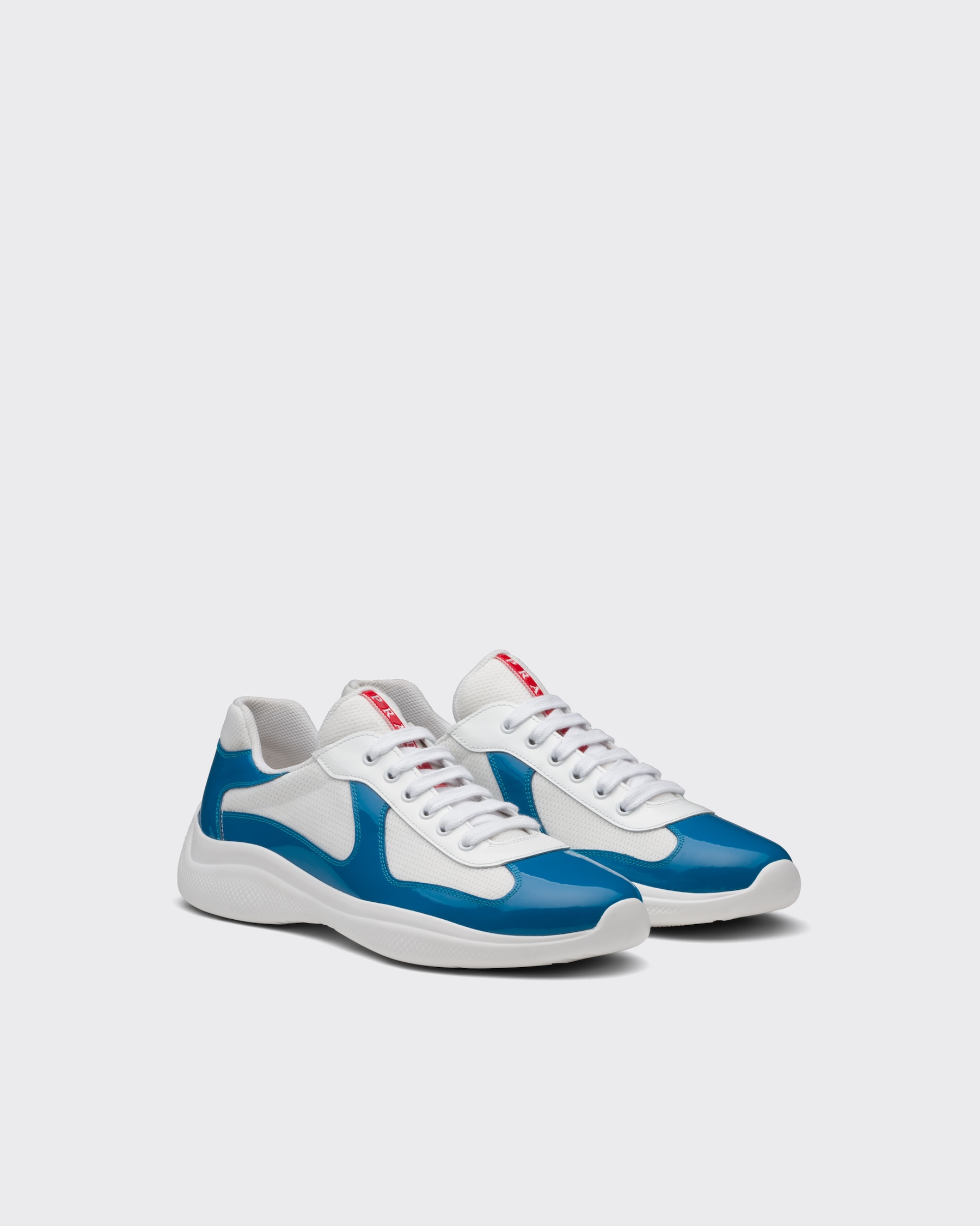 Light Blue/white Prada America's Cup Sneakers | PRADA