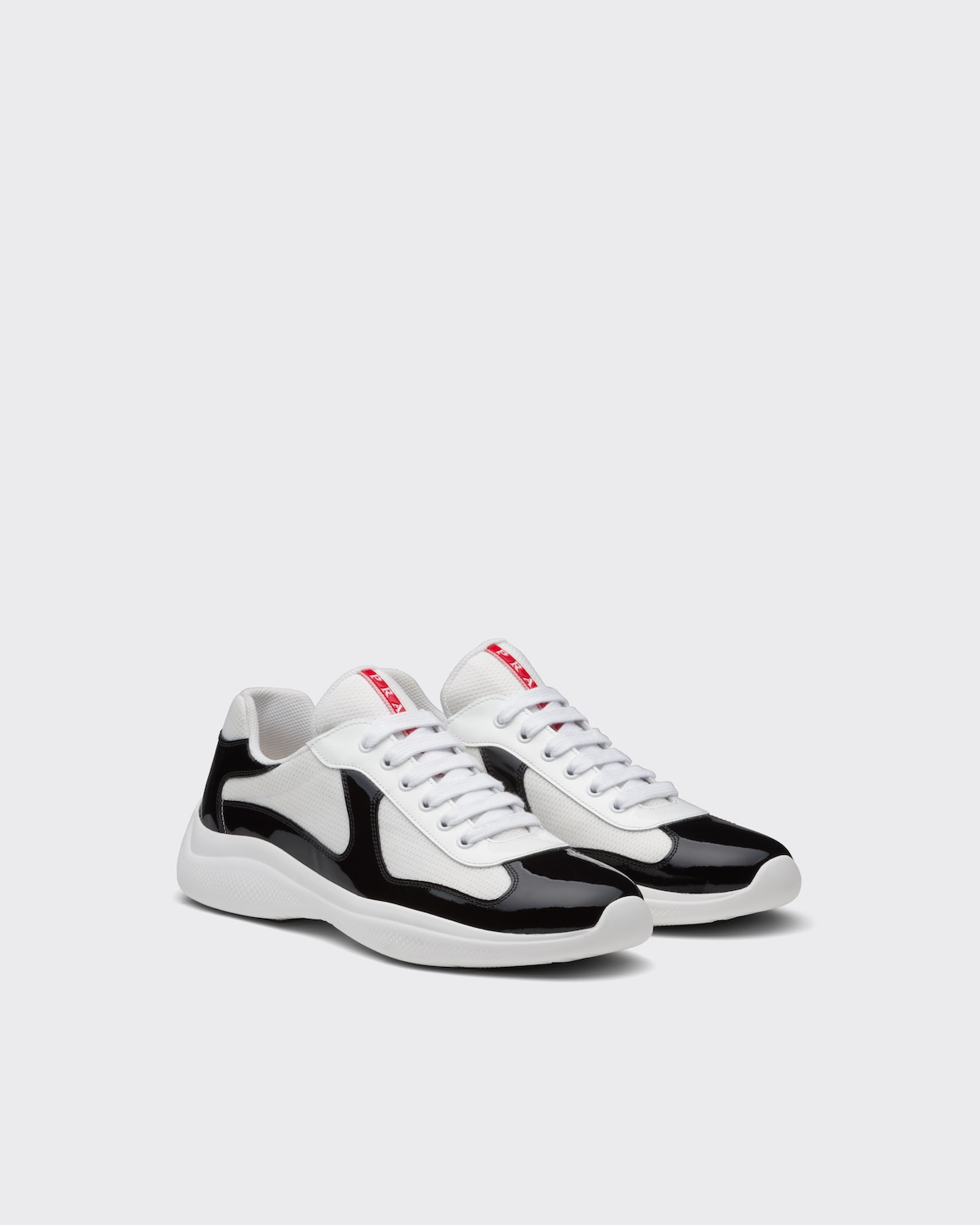 Black/white Prada America's Cup Sneakers | PRADA