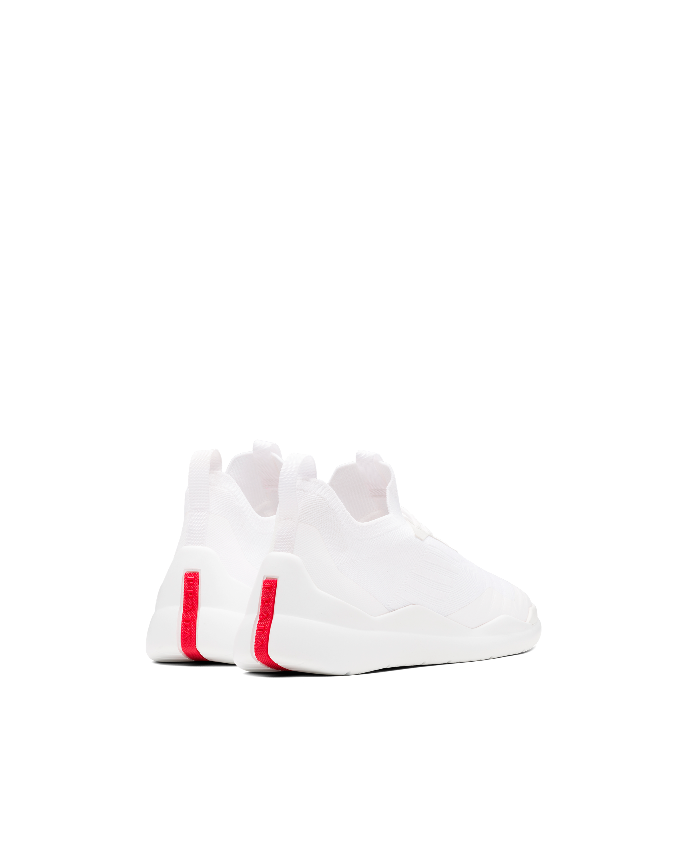 White Prada Toblach Technical Fabric Sneakers | Prada