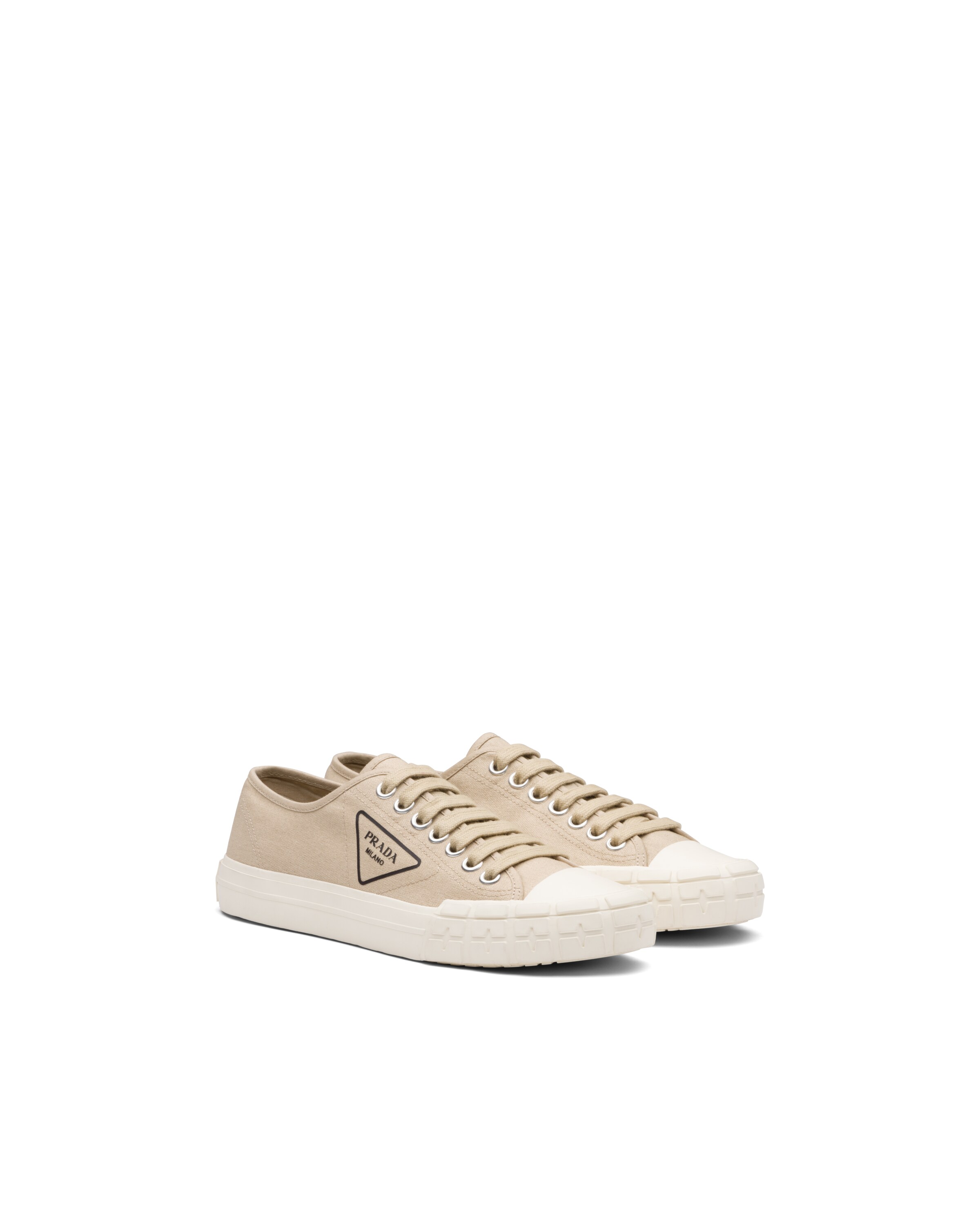 Cord Wheel Vulcanizzato Technical Fabric Sneakers | Prada