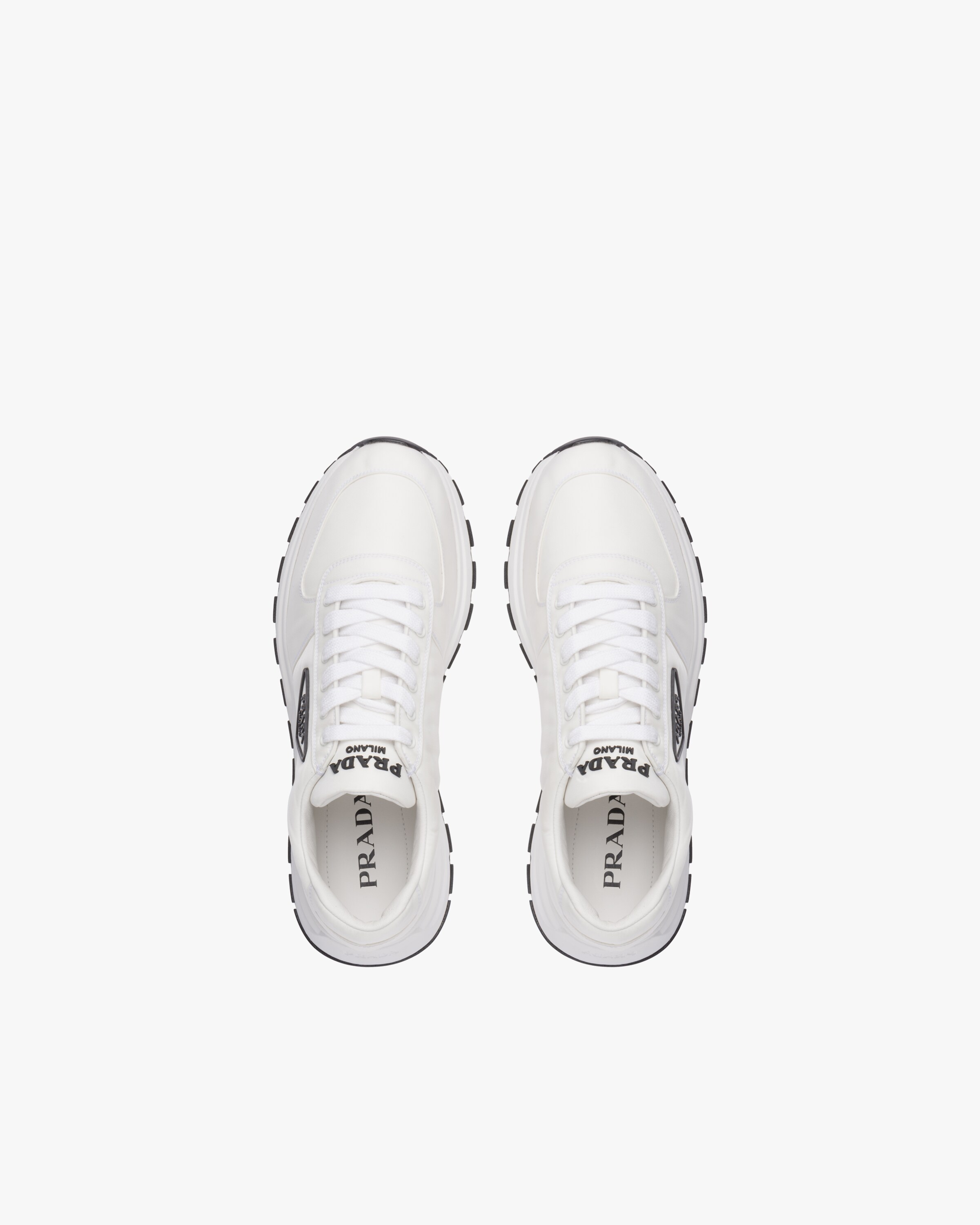 White Prada PRAX 01 lace-up sneakers | Prada