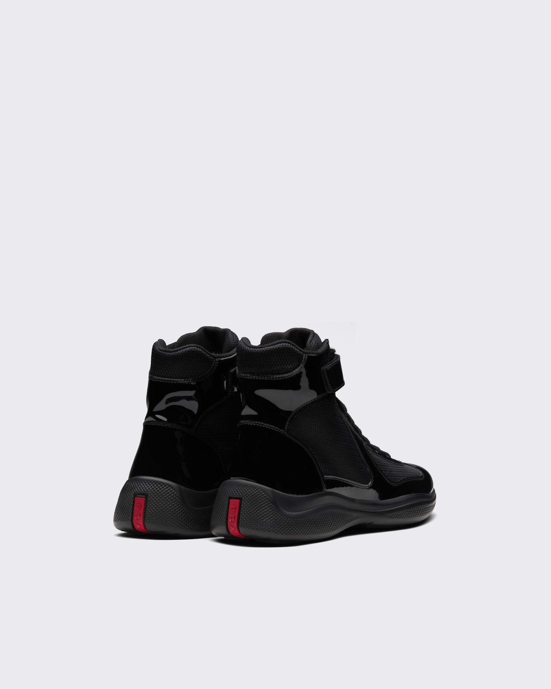 Black Prada America’s Cup High-top Sneakers | PRADA