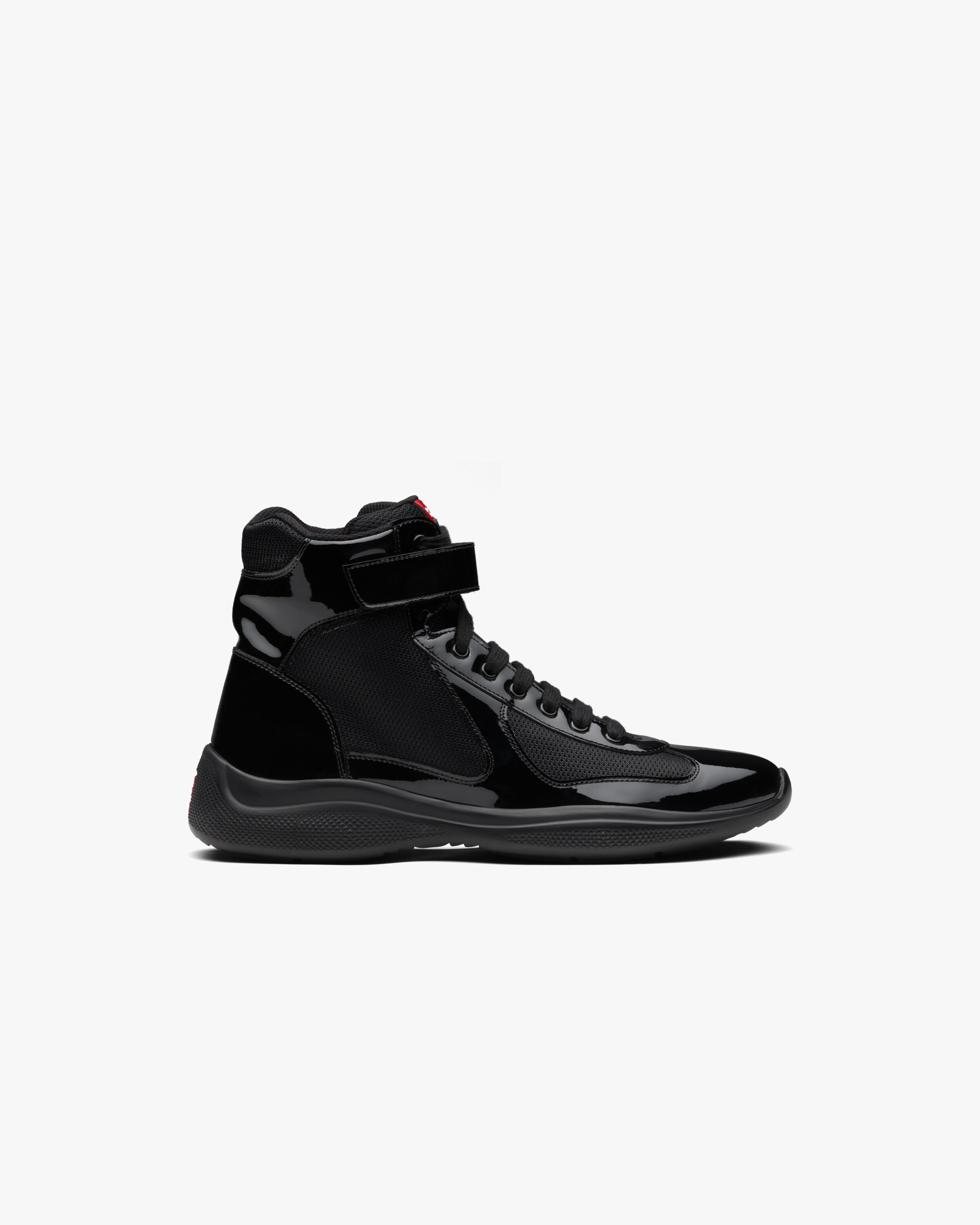 Black Prada America’s Cup high-top sneakers | Prada