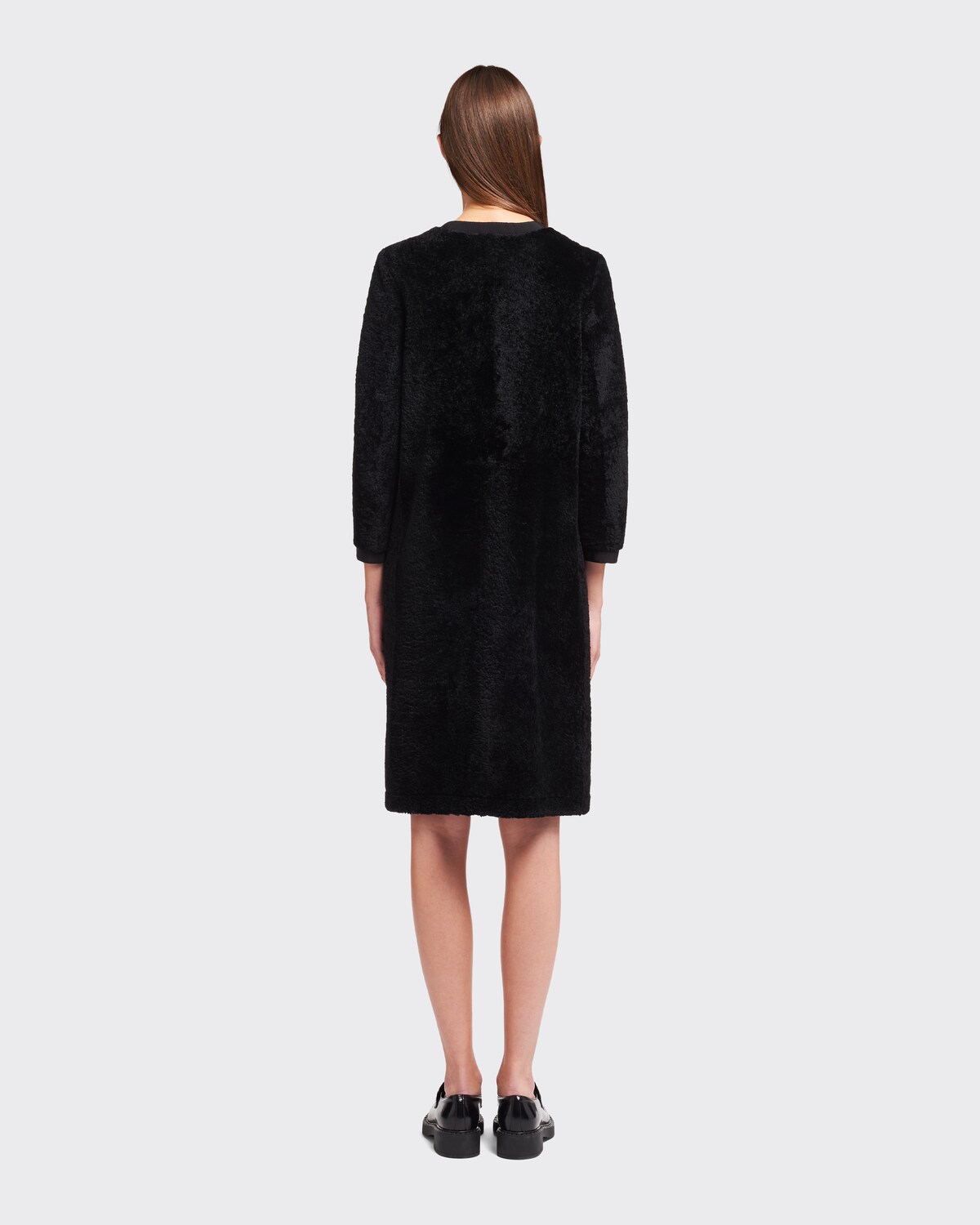 Black Sheepskin Coat | PRADA