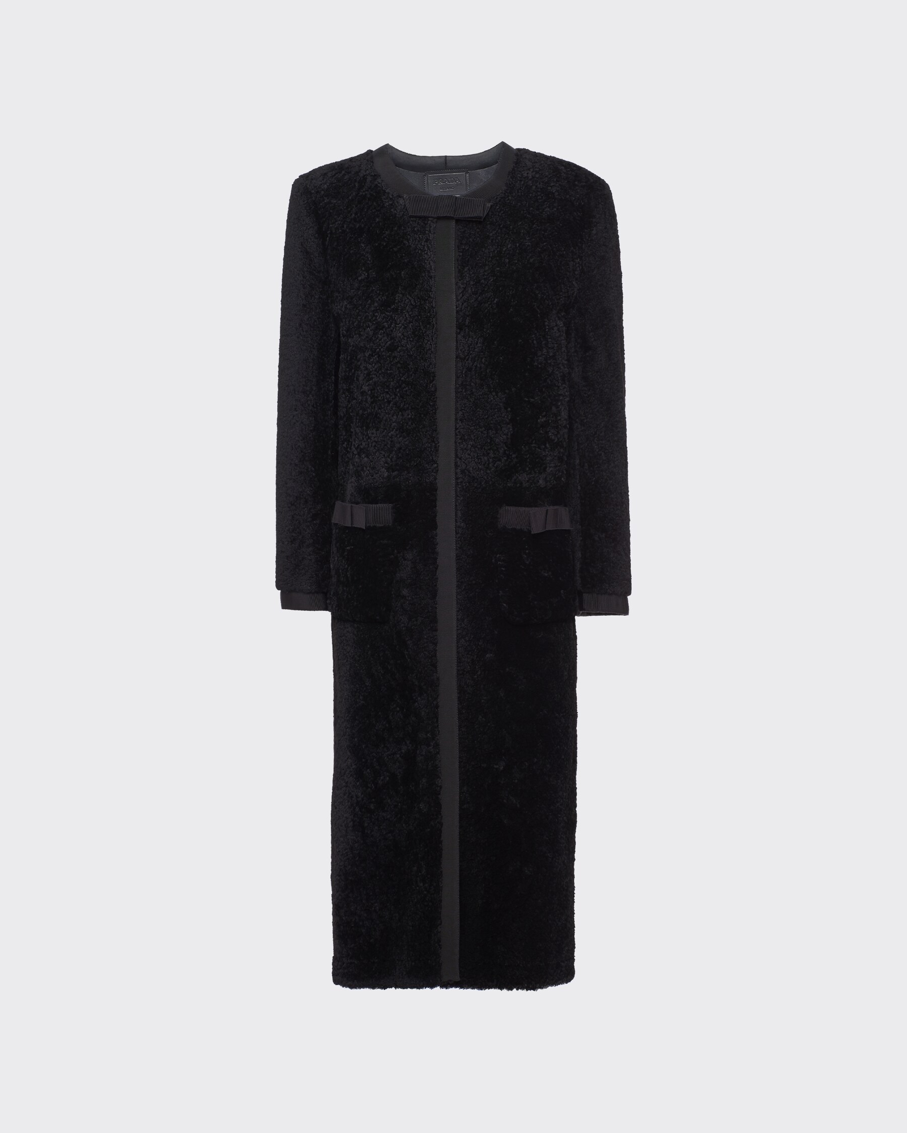 Black Sheepskin Coat | PRADA