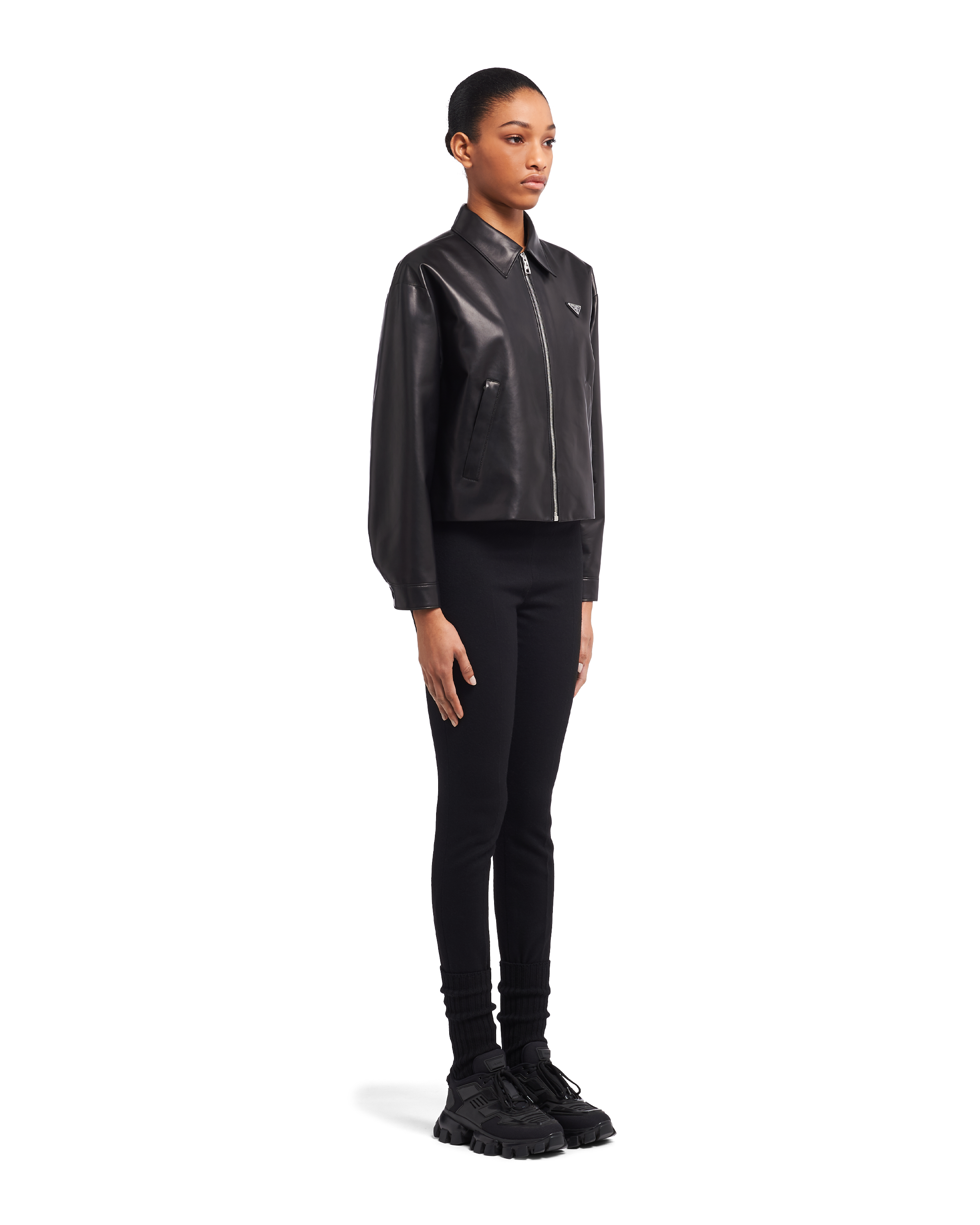 Black Nappa leather jacket | Prada
