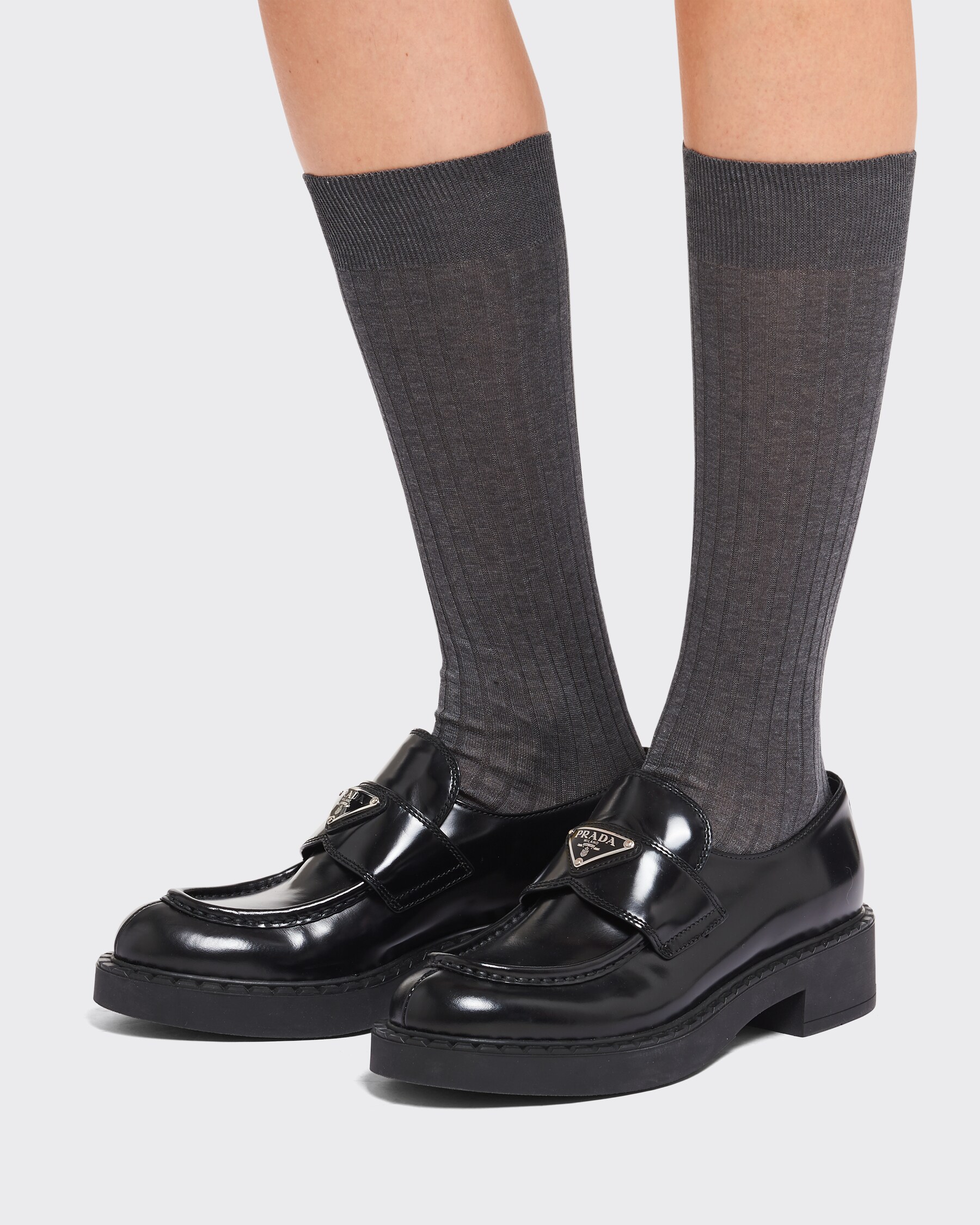Grey Cotton Socks | PRADA