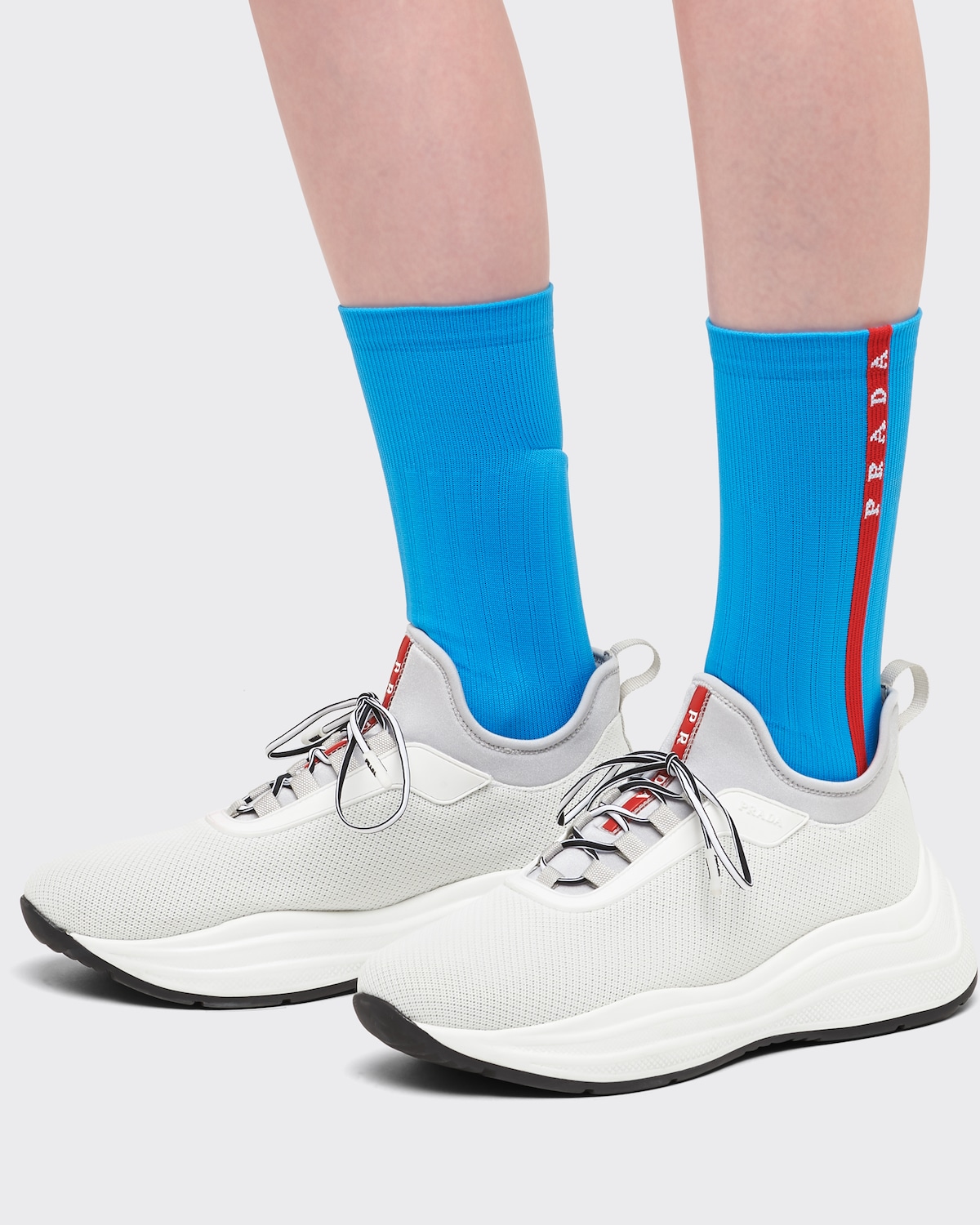 Turquoise Re-nylon Socks | PRADA