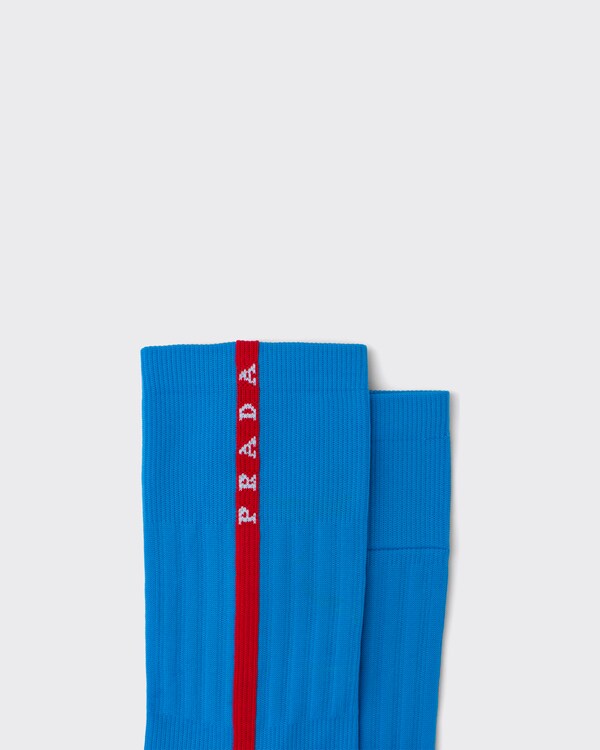 Turquoise Re-nylon Socks | PRADA