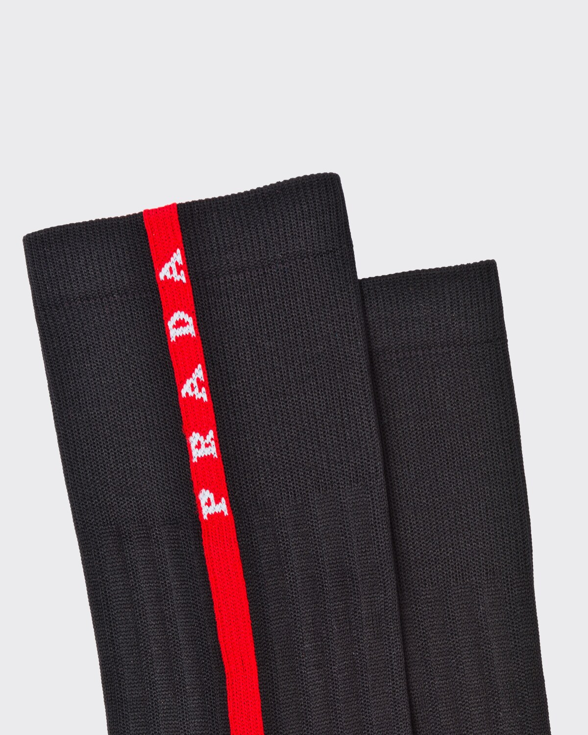 Black Technical Re-nylon Toeless Socks | PRADA