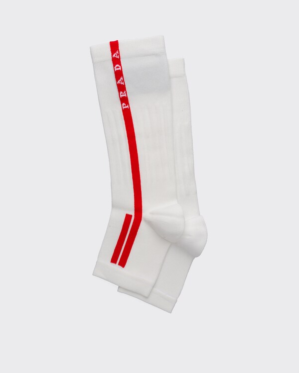 White Technical Re-nylon Toeless Socks | PRADA