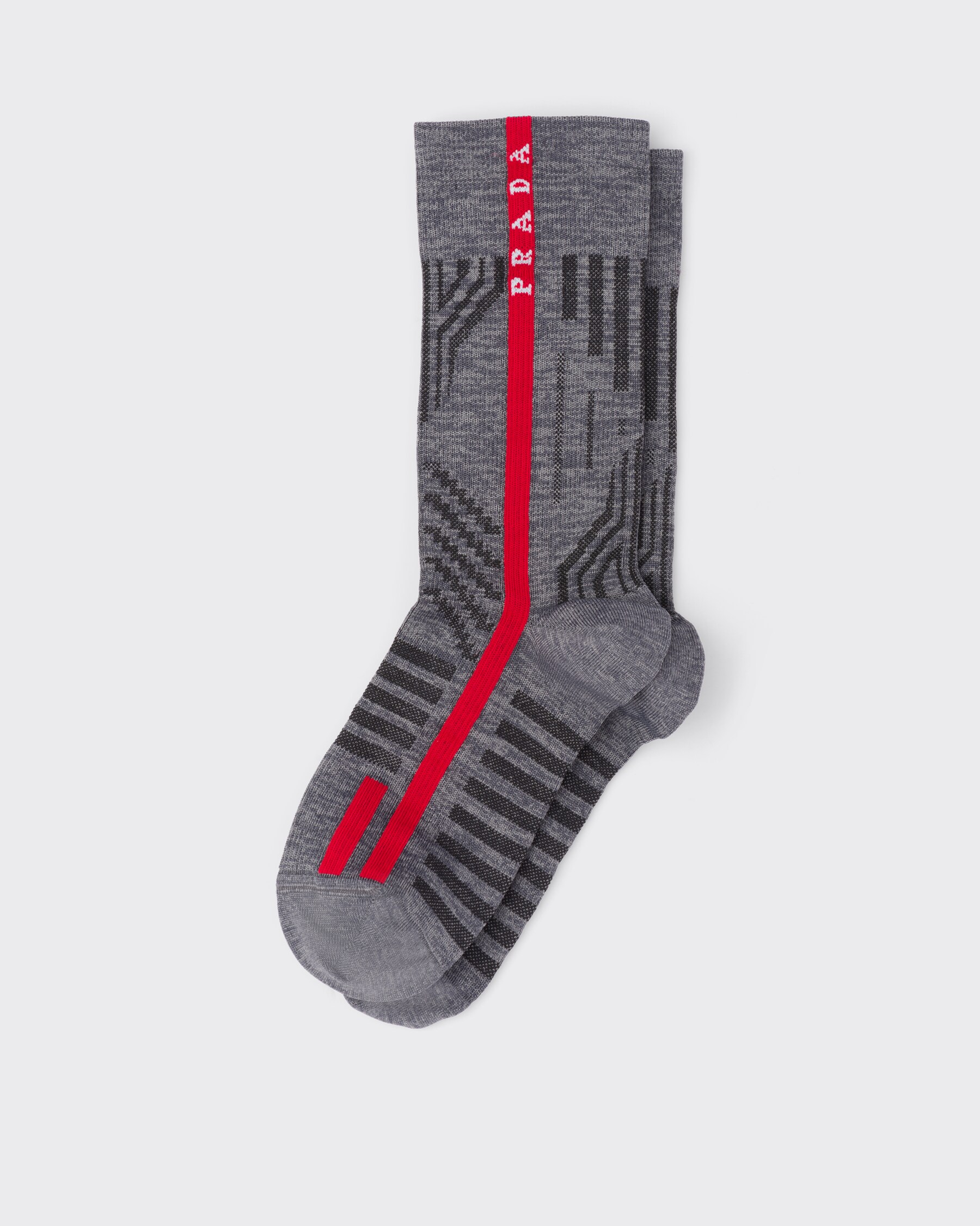Grey Polyester Socks | PRADA