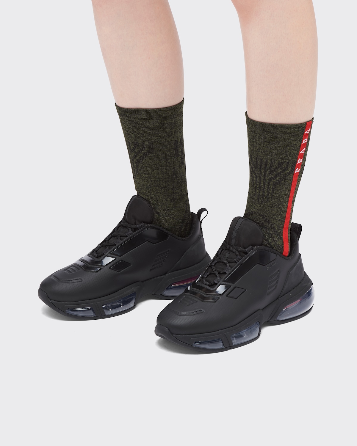 Military Melange Polyester Socks | PRADA