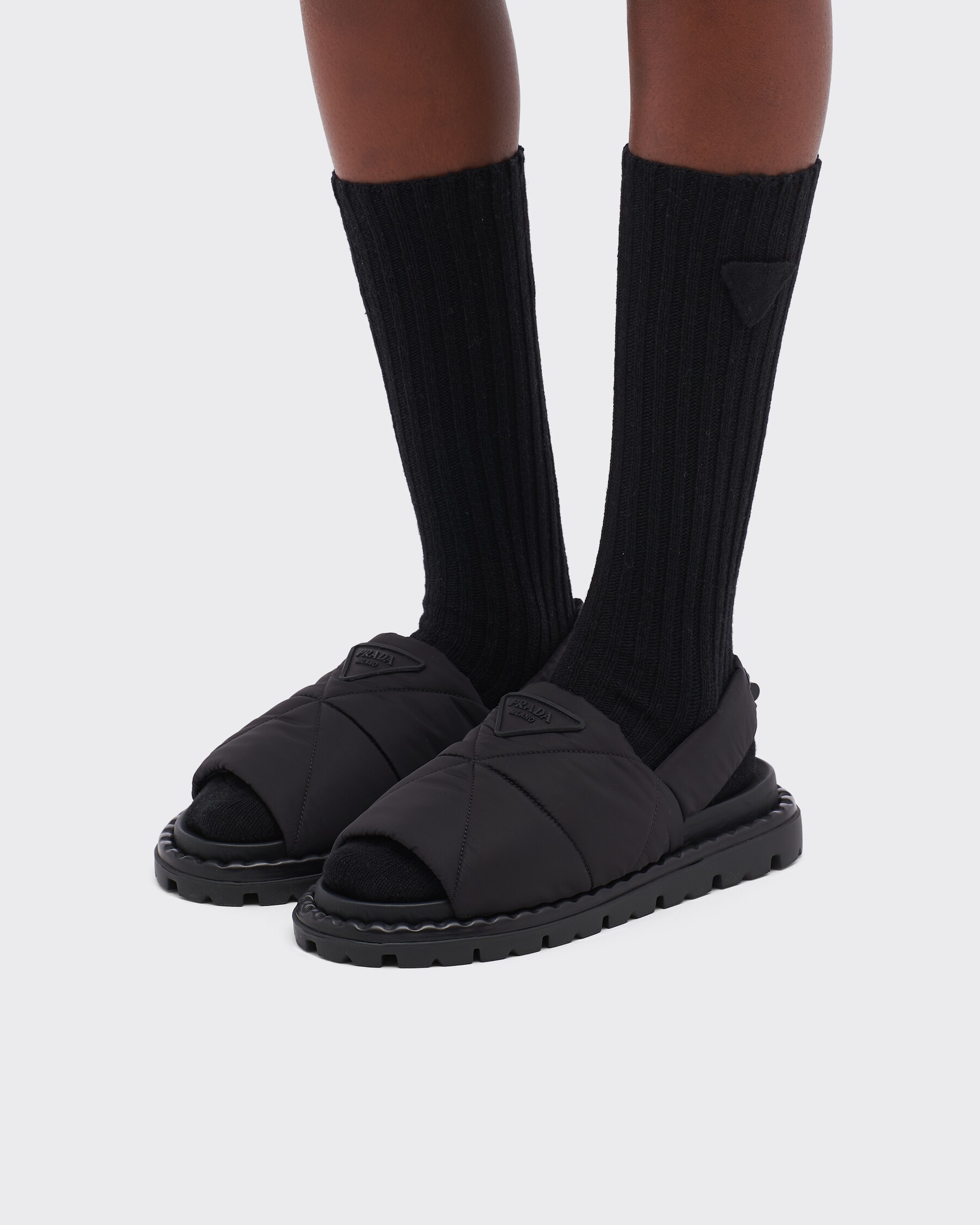 Black Wool And Cashmere Socks | PRADA