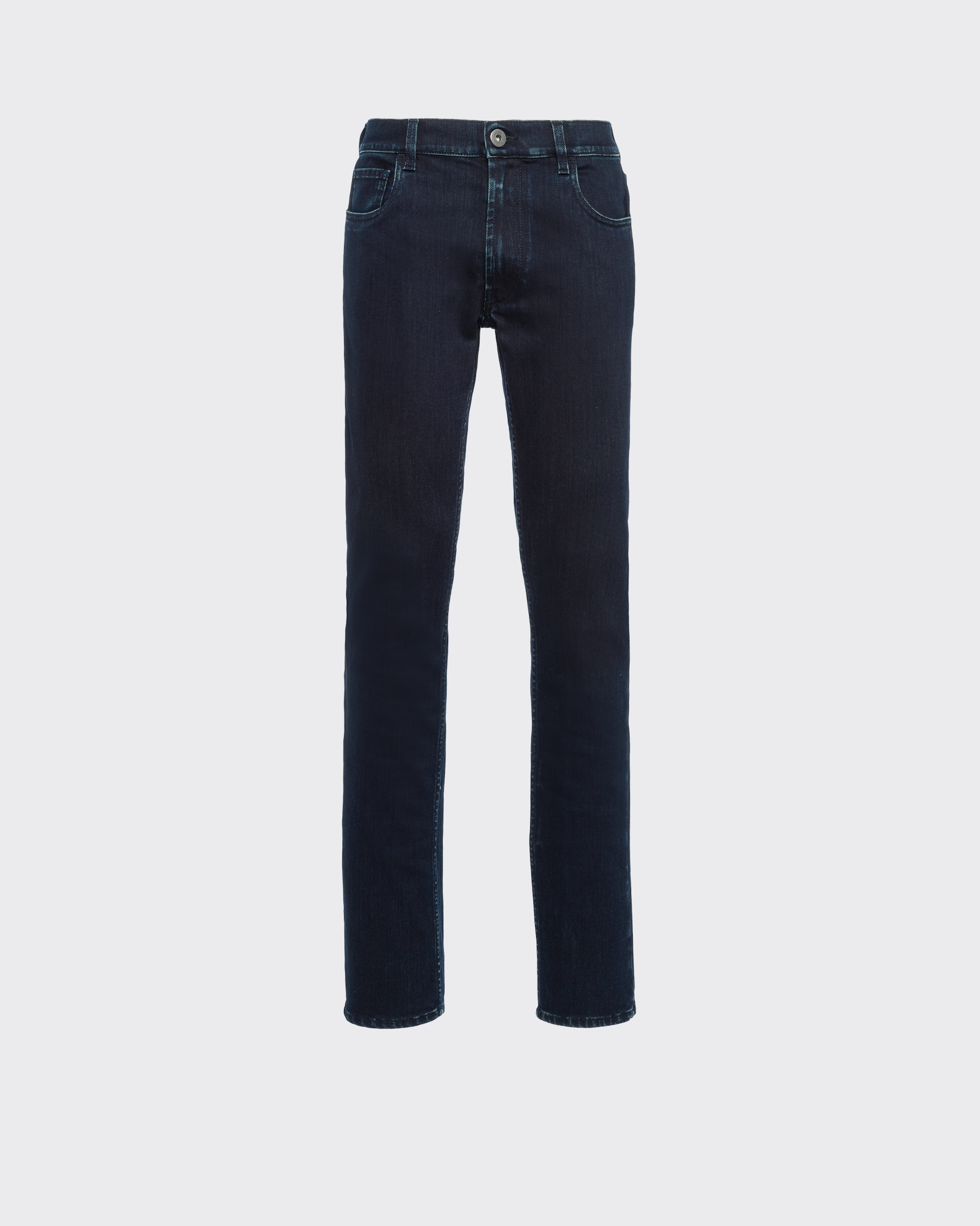 Deep Blue Stretch Denim Five-pocket Jeans | PRADA