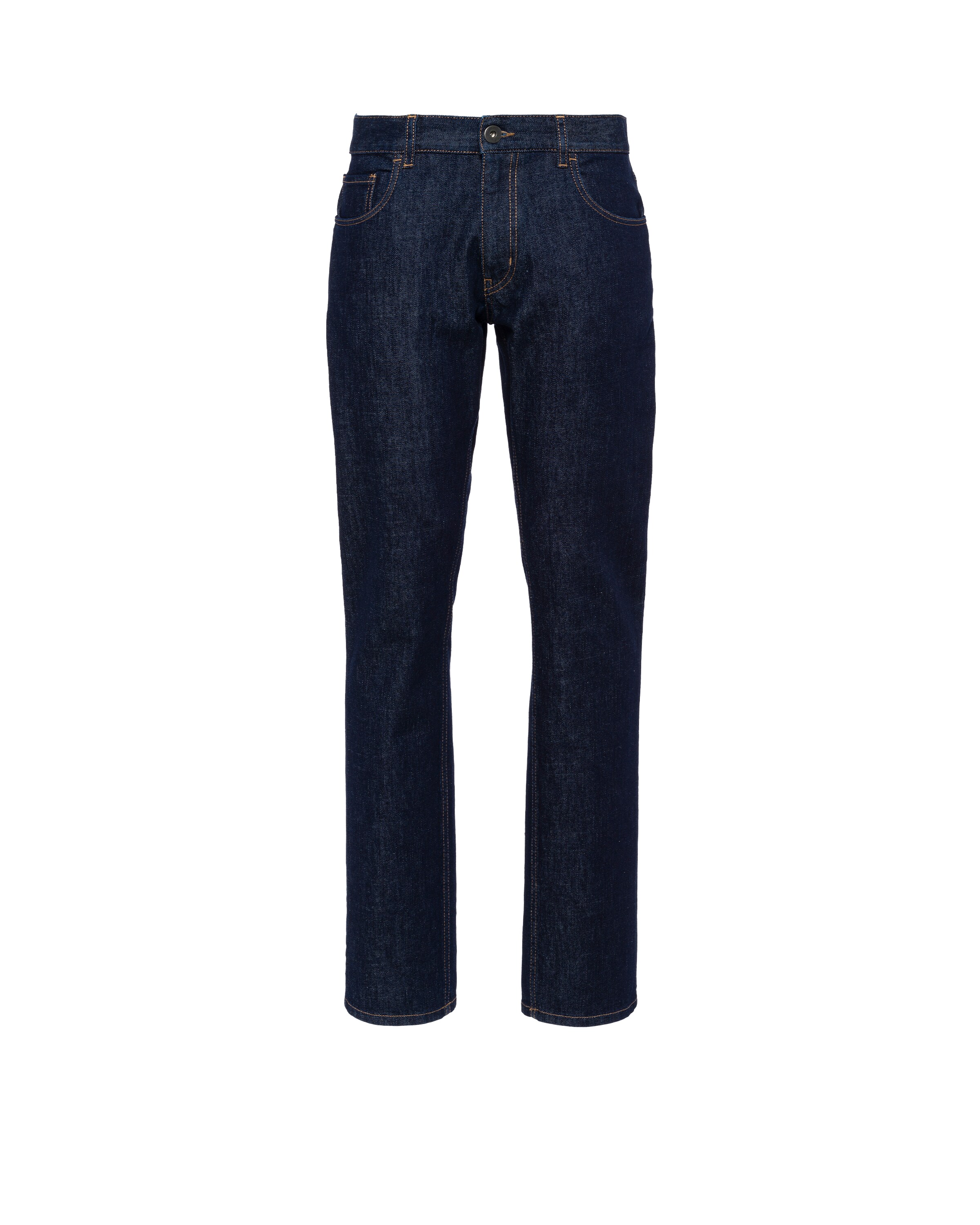Navy Comfort denim five-pocket jeans | Prada