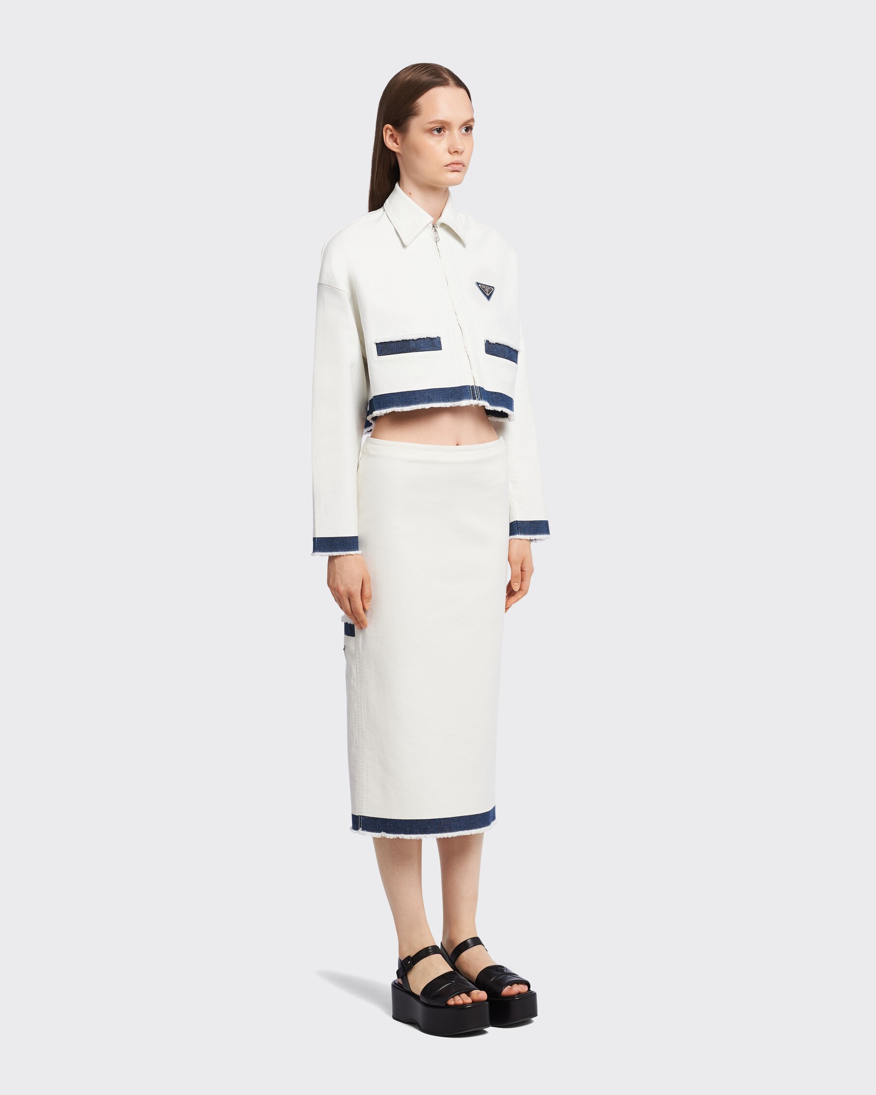 White Selvedge Denim Jacket | PRADA