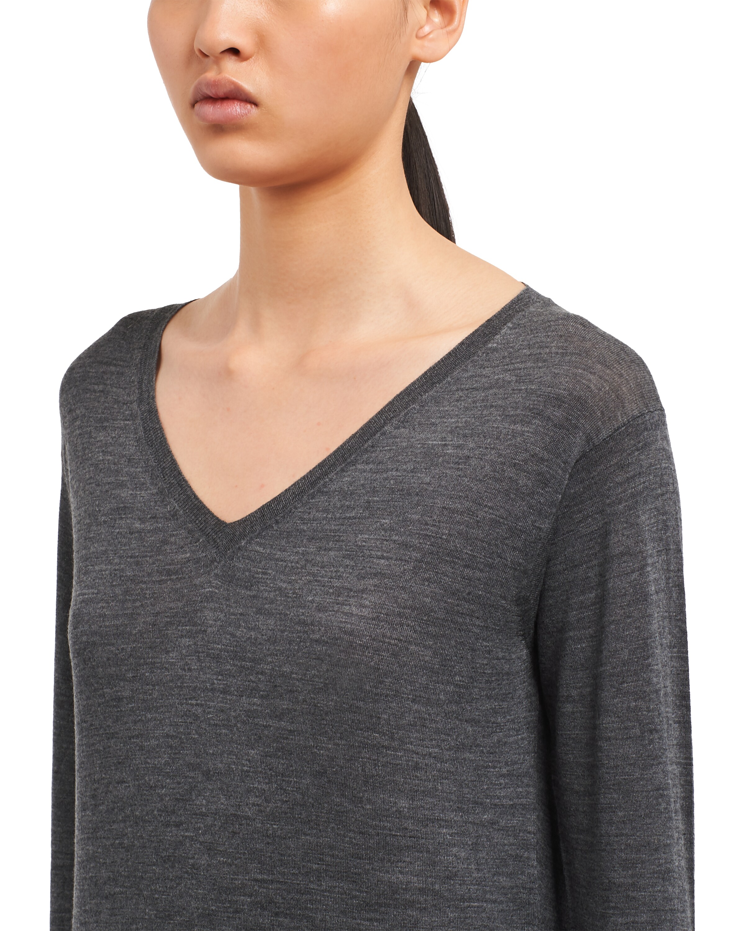 Slate Gray Wool Sweater | Prada