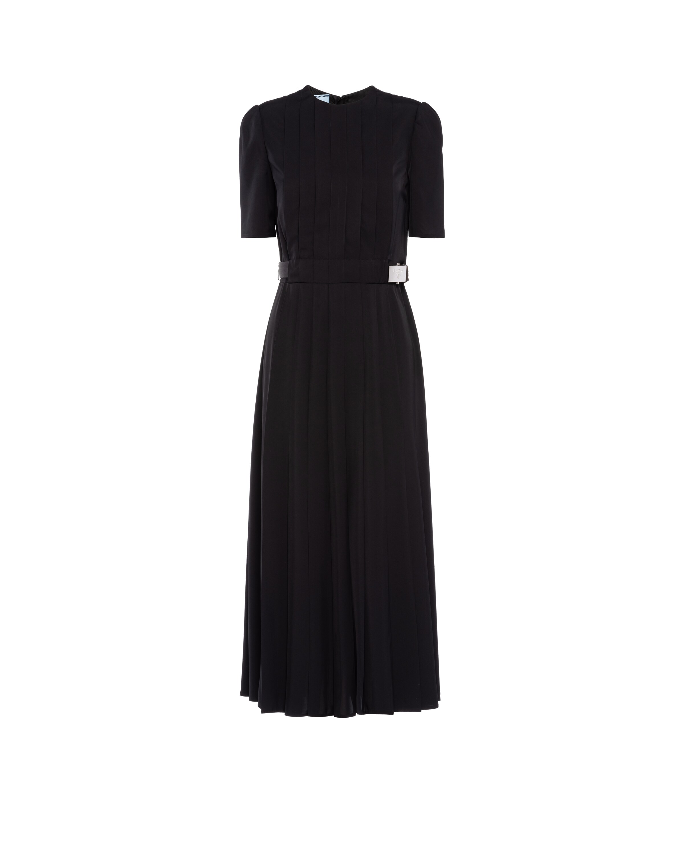 Black Fluid pongee dress | Prada